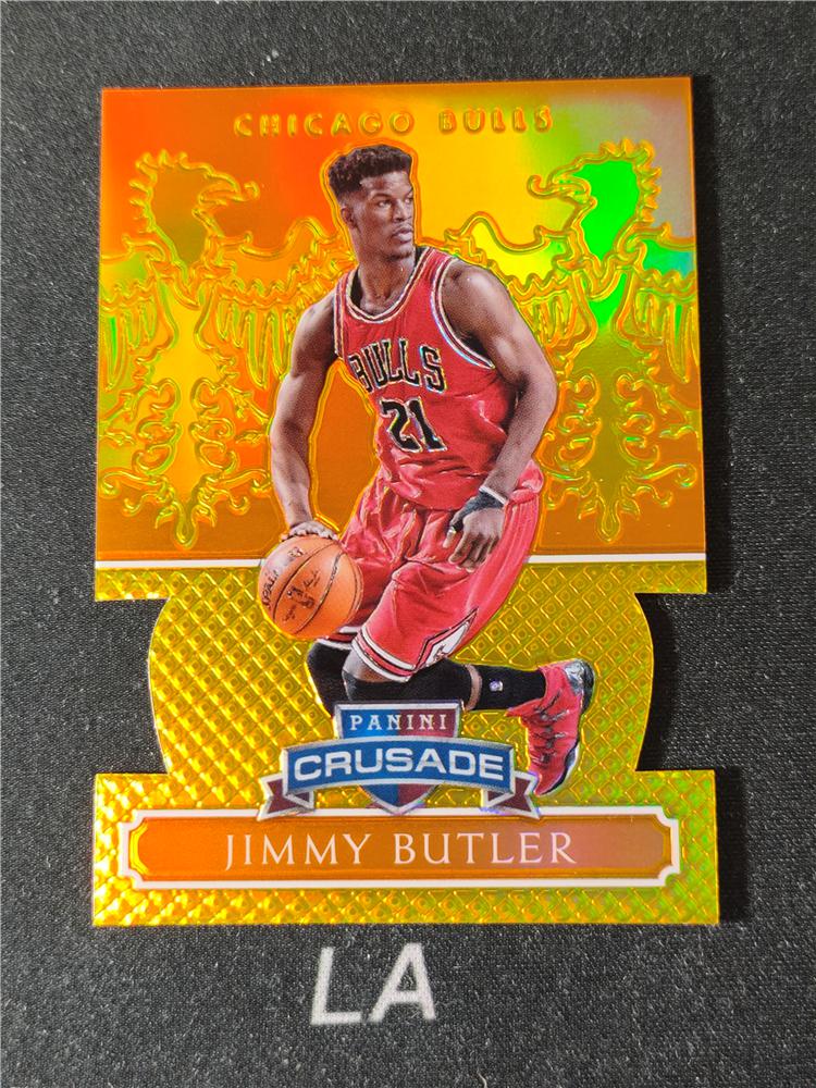 【LA拍卖】2014-15 Panini Excalibur Jimmy Butler 圣剑雄鹿 吉米 巴特勒 公牛队 热火季后赛硬汉 异形切割 橙折 /60编 实卡超美 WLW 卡淘