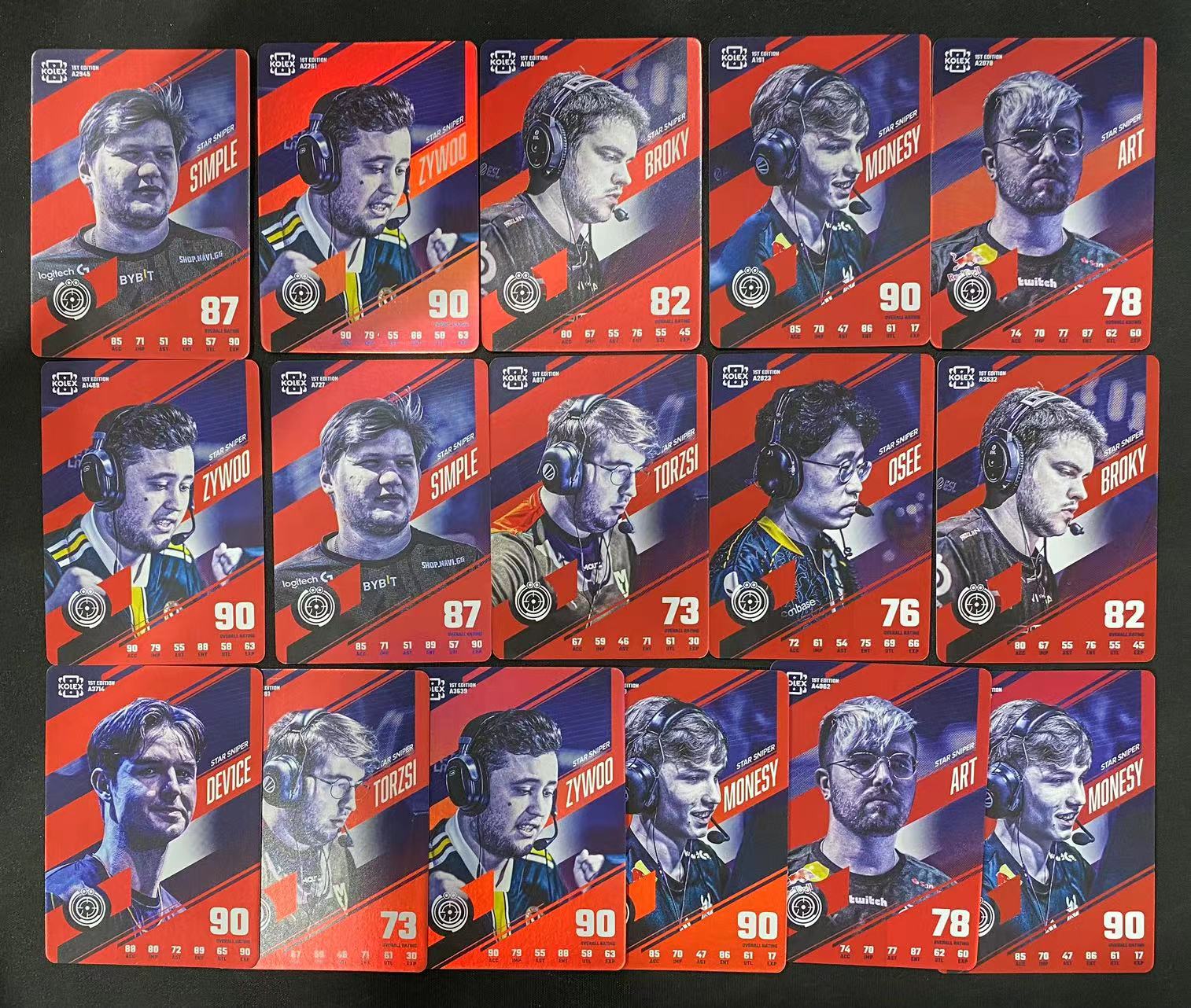 【长安代卖】2023 kolex csgo 粉盒 Stars Sniper OSEE ART MONESY ZYWOO DEVICE等 好人lot 共16张 实卡好看 收藏必备【AKK】（S ...