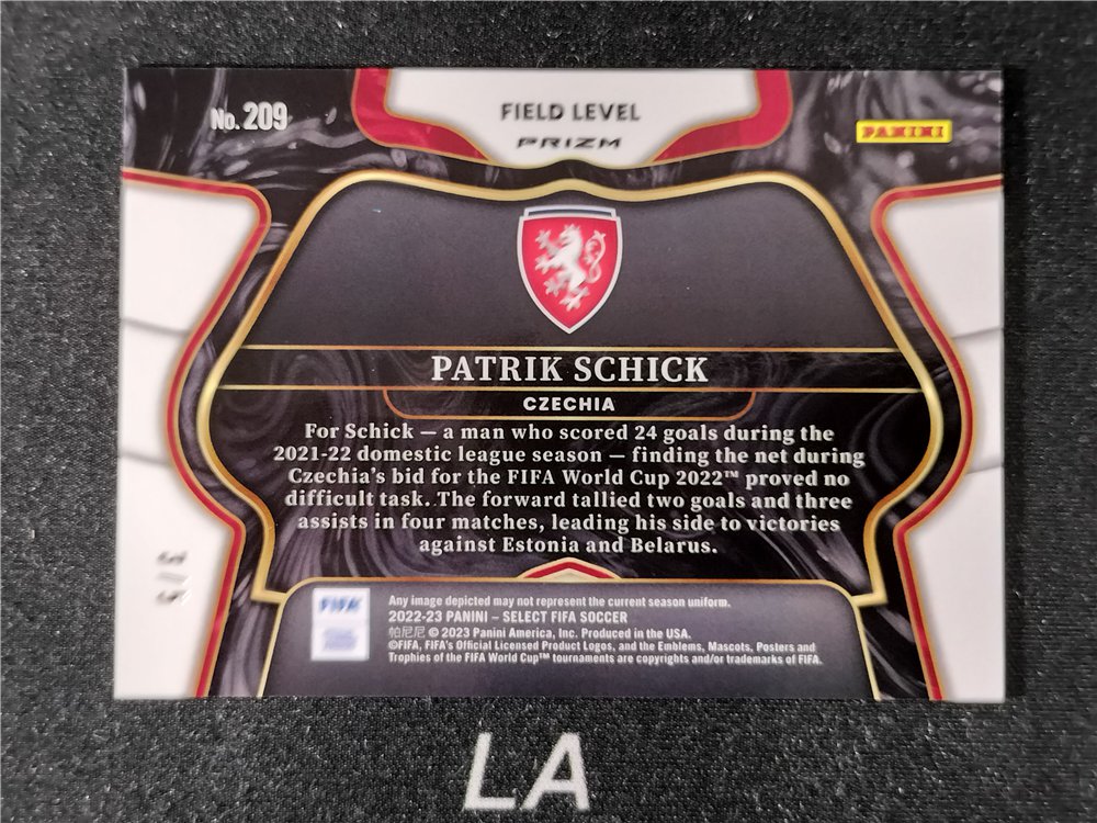 【LA拍卖】22-23 Panini Select Patrik Schick 帕特里克 希克 捷克足球先生 勒沃库森 3级 绿折 base ...