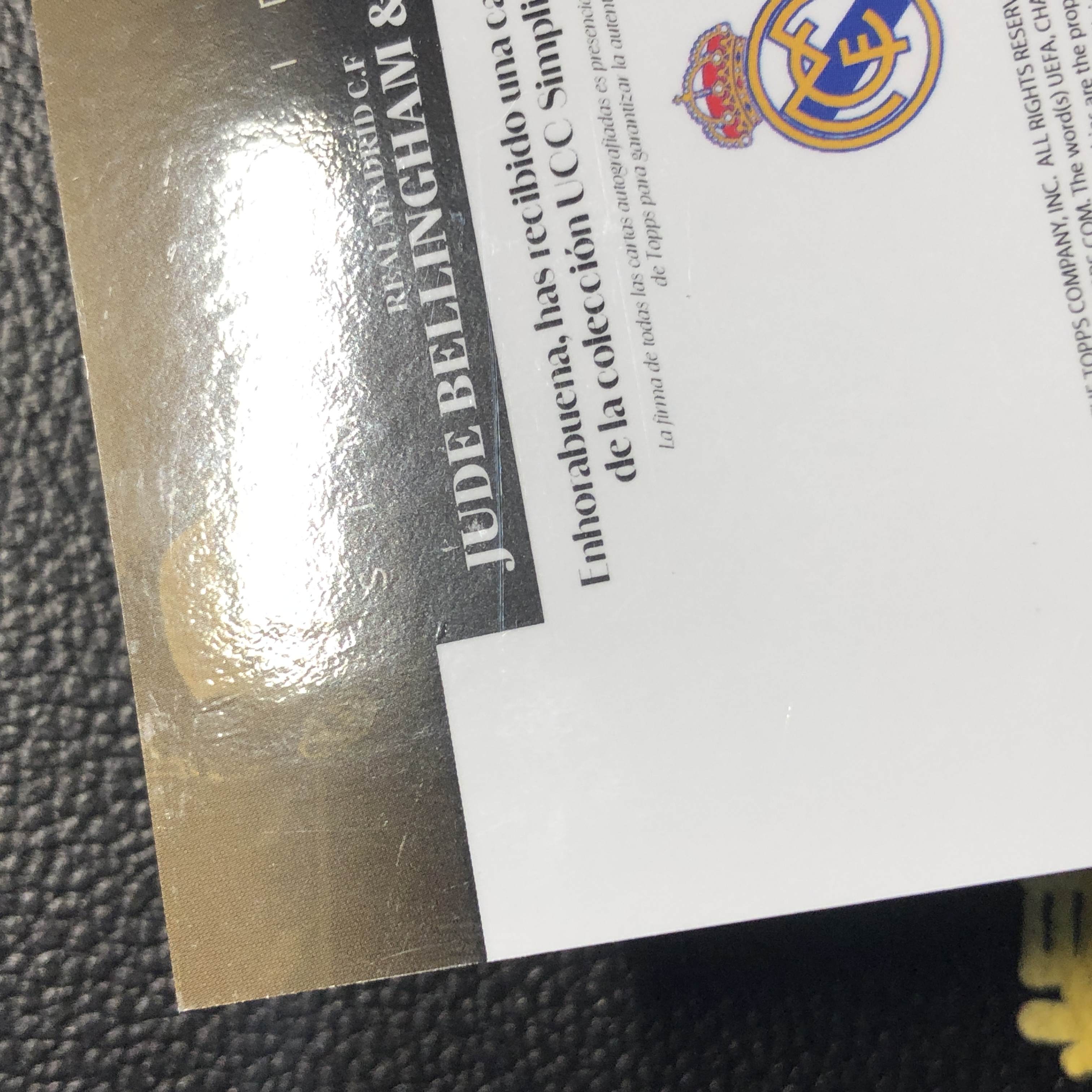 2025 Topps Simplicidad Dual Auto 欧冠极简 贝林厄姆&维尼修斯 1/1编 1of1 金折 双人签字 双签 系列 ...