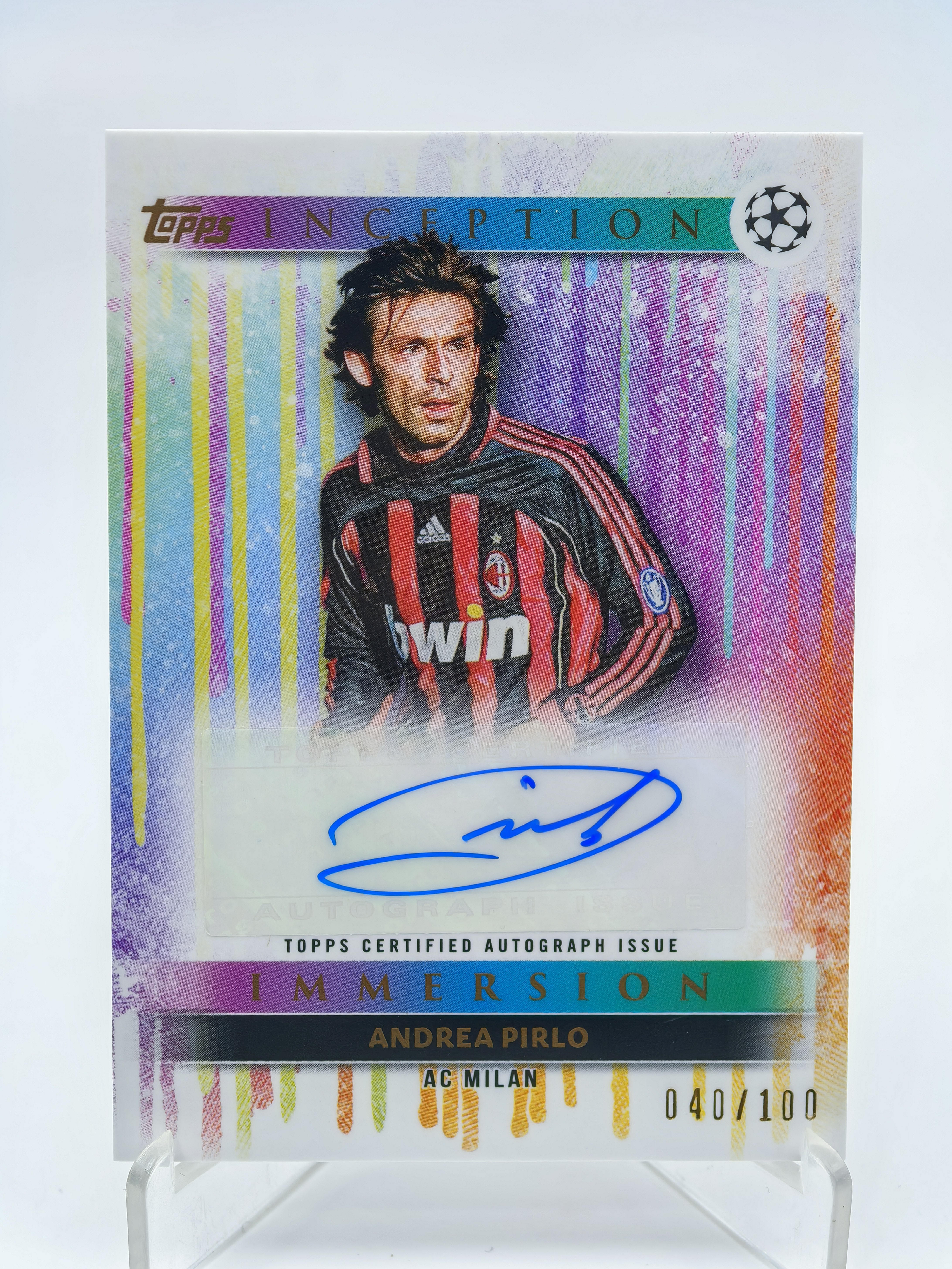 2025 Topps Inception Andrea Pirlo 盗梦空间 欧冠 AC米兰 安德烈亚 皮尔洛 040/100编 签字 沉浸签 ...