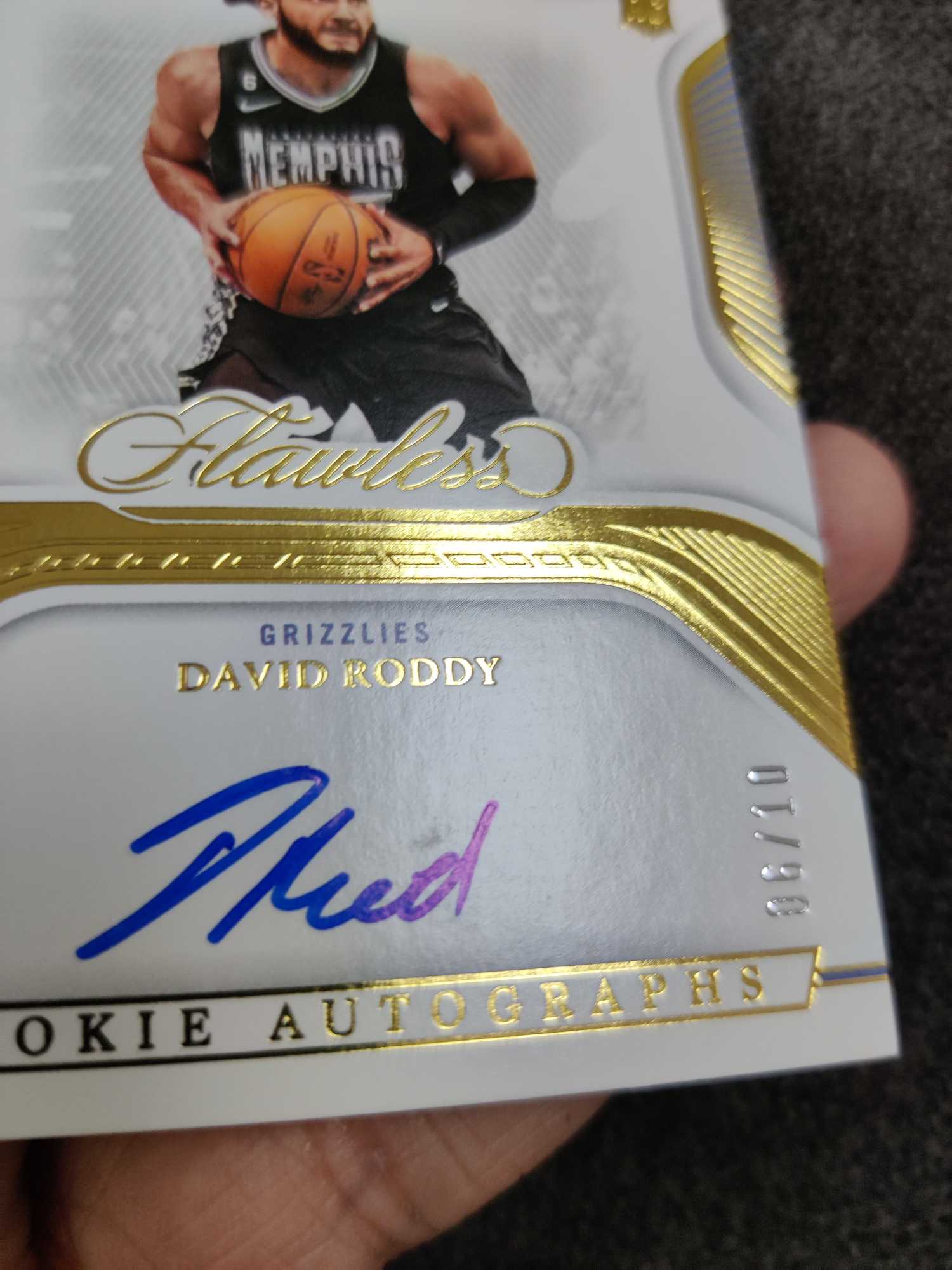 2022-23 Panini Flawless David Roddy 【331代卖】洋 手提系列 灰熊 新秀 大卫罗迪 大卫 罗迪 签字 金 ...