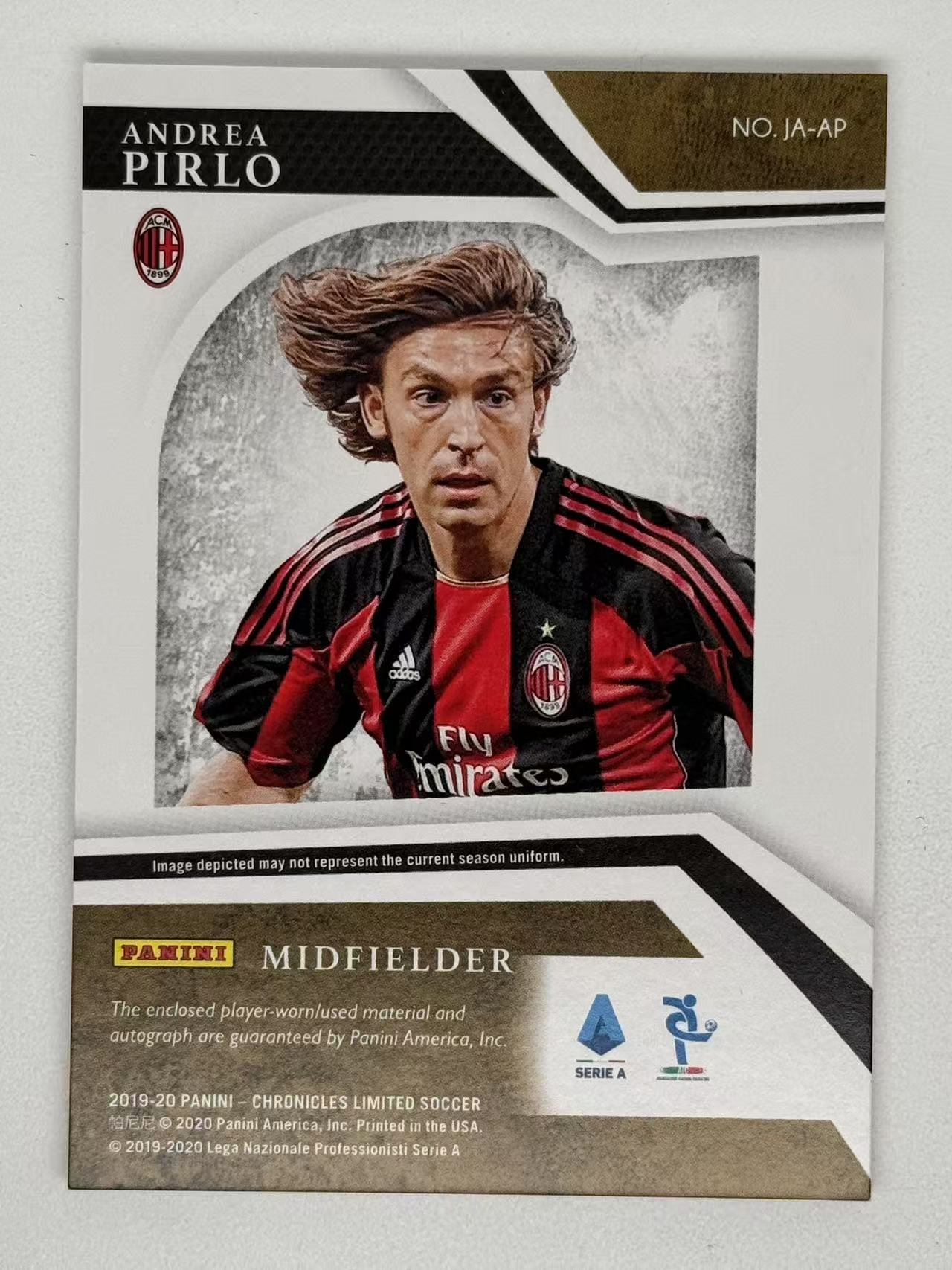2019-20 Panini Chronicles Andrea Pirlo 【宁动拍卖】编年史 AC米兰传奇 意大利 皮尔洛 16/25编 ...