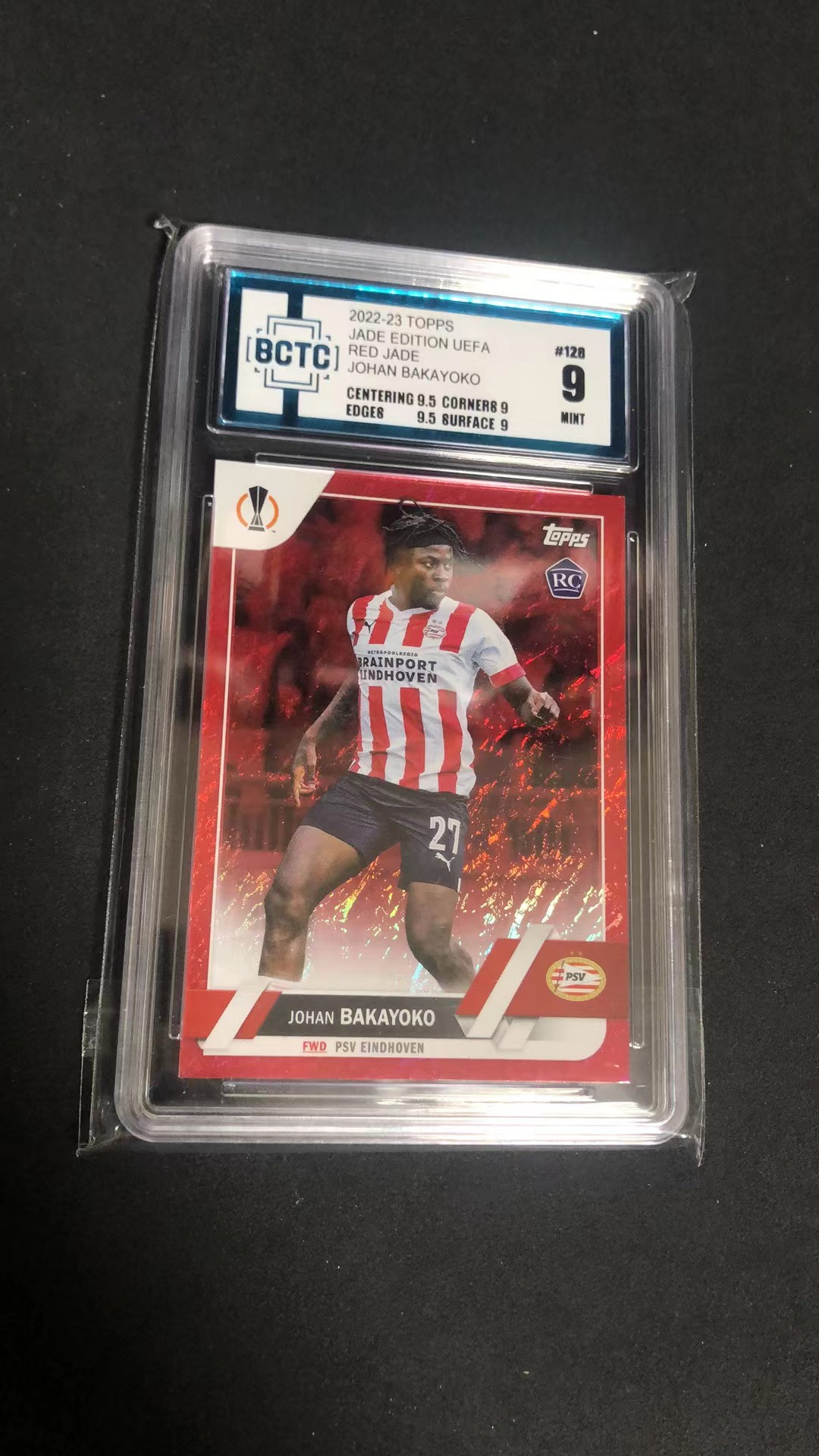 2022-23 Topps Chrome JOHAN BAKAYOKO RC 欧冠碧玉兔年限定 埃因霍温 巴卡约克 巴卡约科 4/5编 红折 ...