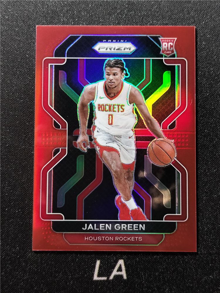 【LA拍卖】2021-22 Panini Prizm Jalen Green 新秀RC 杰伦 格林 火箭队 榜眼秀 太阳 正新秀 Base 红折 /299编 DAPY 卡淘