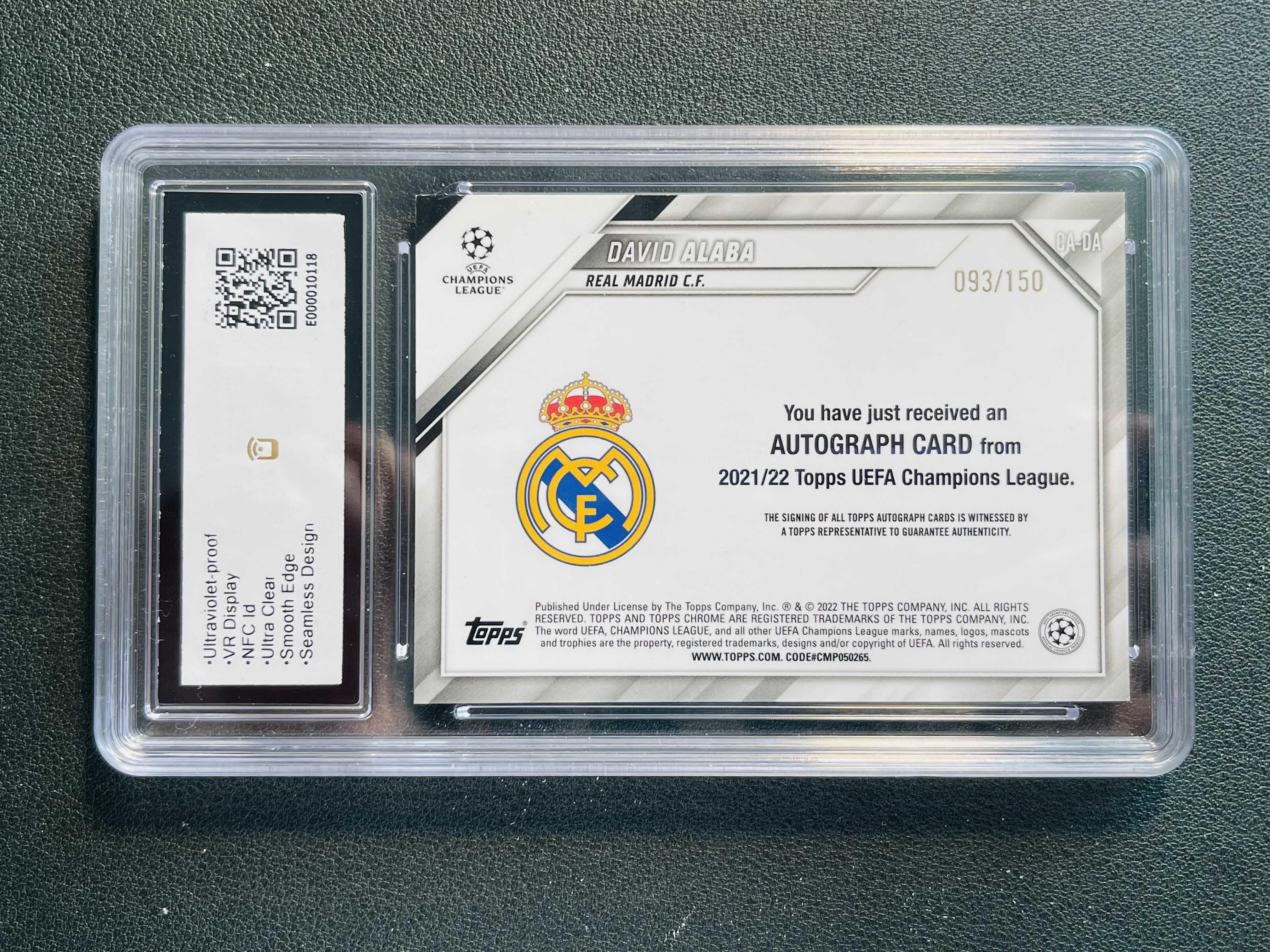 【CHILL官方代拍】tommy101 2022 Topps Chrome 欧冠 皇马 拜仁 David Alaba 刘星 阿拉巴 蓝折 折射 ...