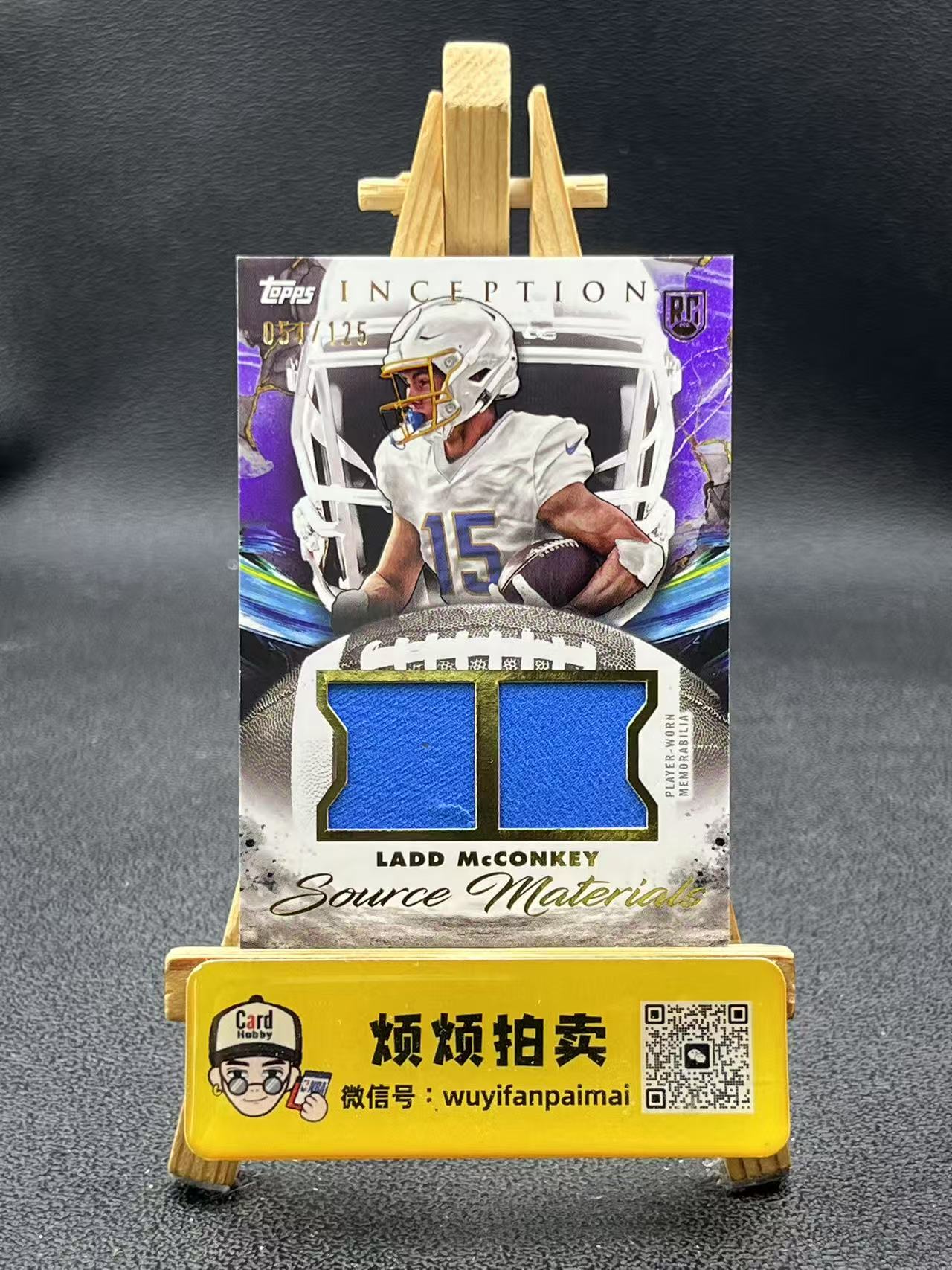 2024 Topps inception ladd mcconkey 【烦烦拍卖】盗梦空间 NFL 橄榄球 新秀 拉德 麦康基 双窗球衣物料 ...