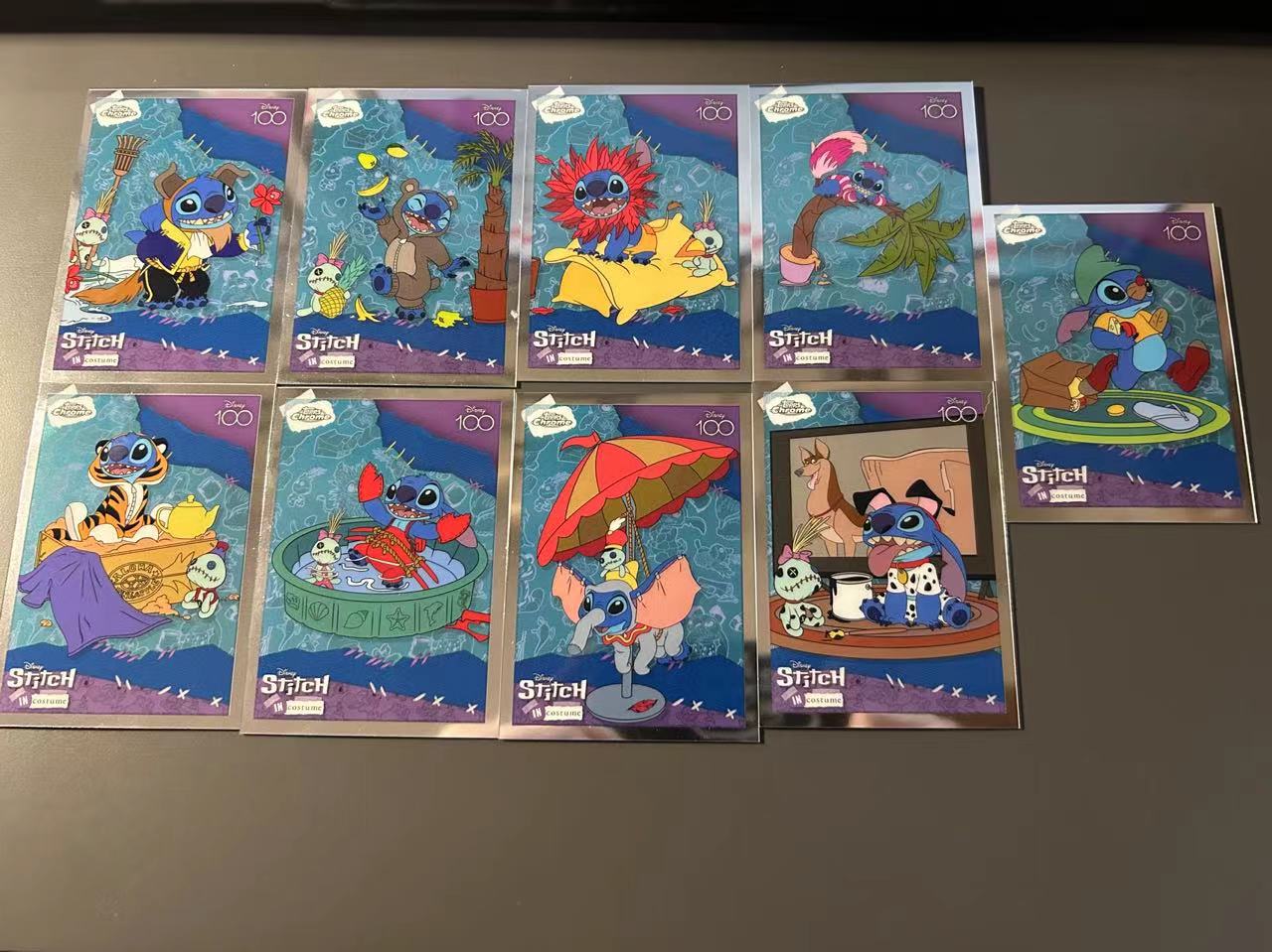 2023 Topps TOPPS CHROME DISNEY 100周年 stitch 迪士尼 史迪奇 史迪仔 9张特卡 全套 1-9 打包 ...