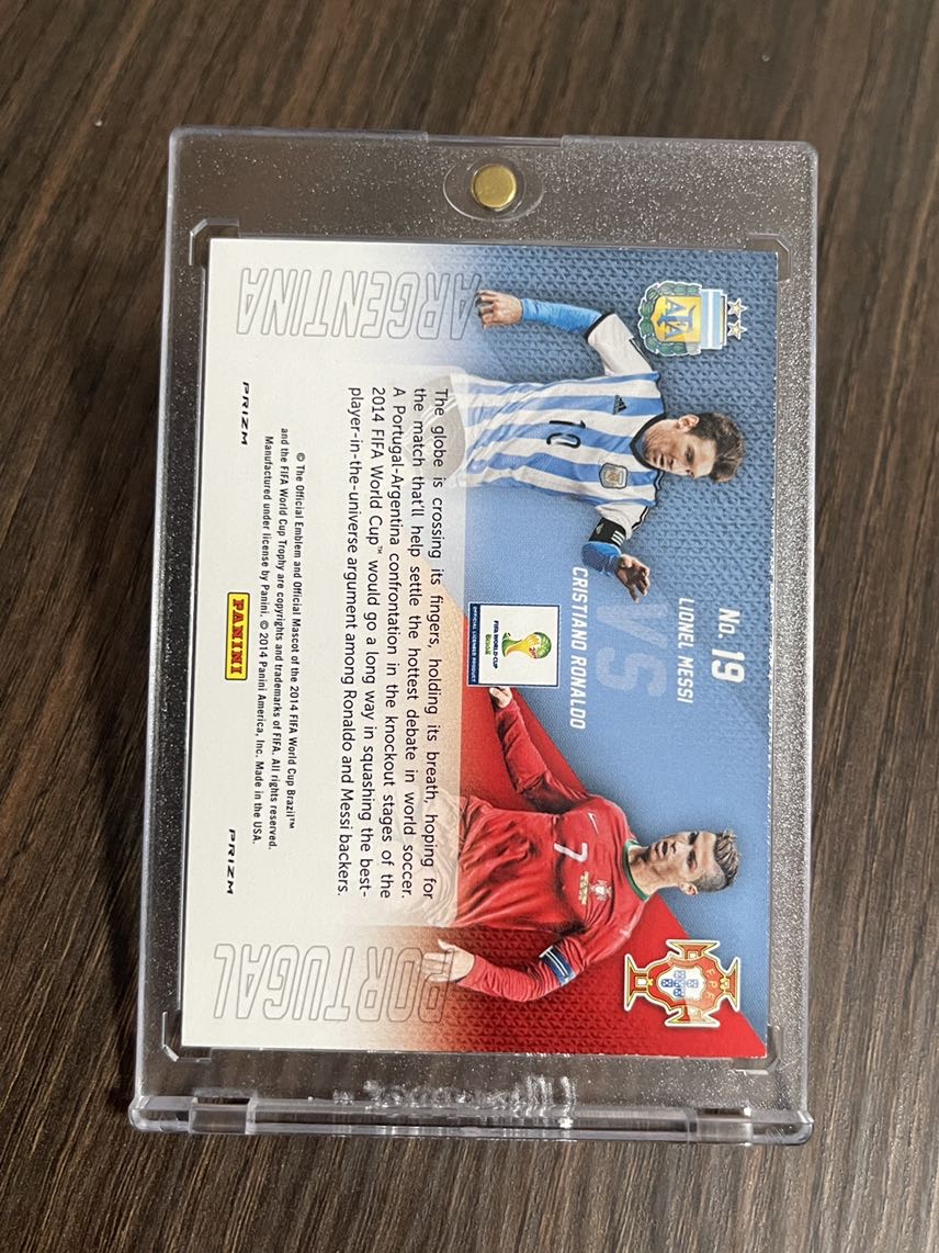 2014 Panini World Cup Prizm Lionel Messi 元年 世界杯 梅西 C罗 金白红 三色折 稀少 老卡 白角白 ...