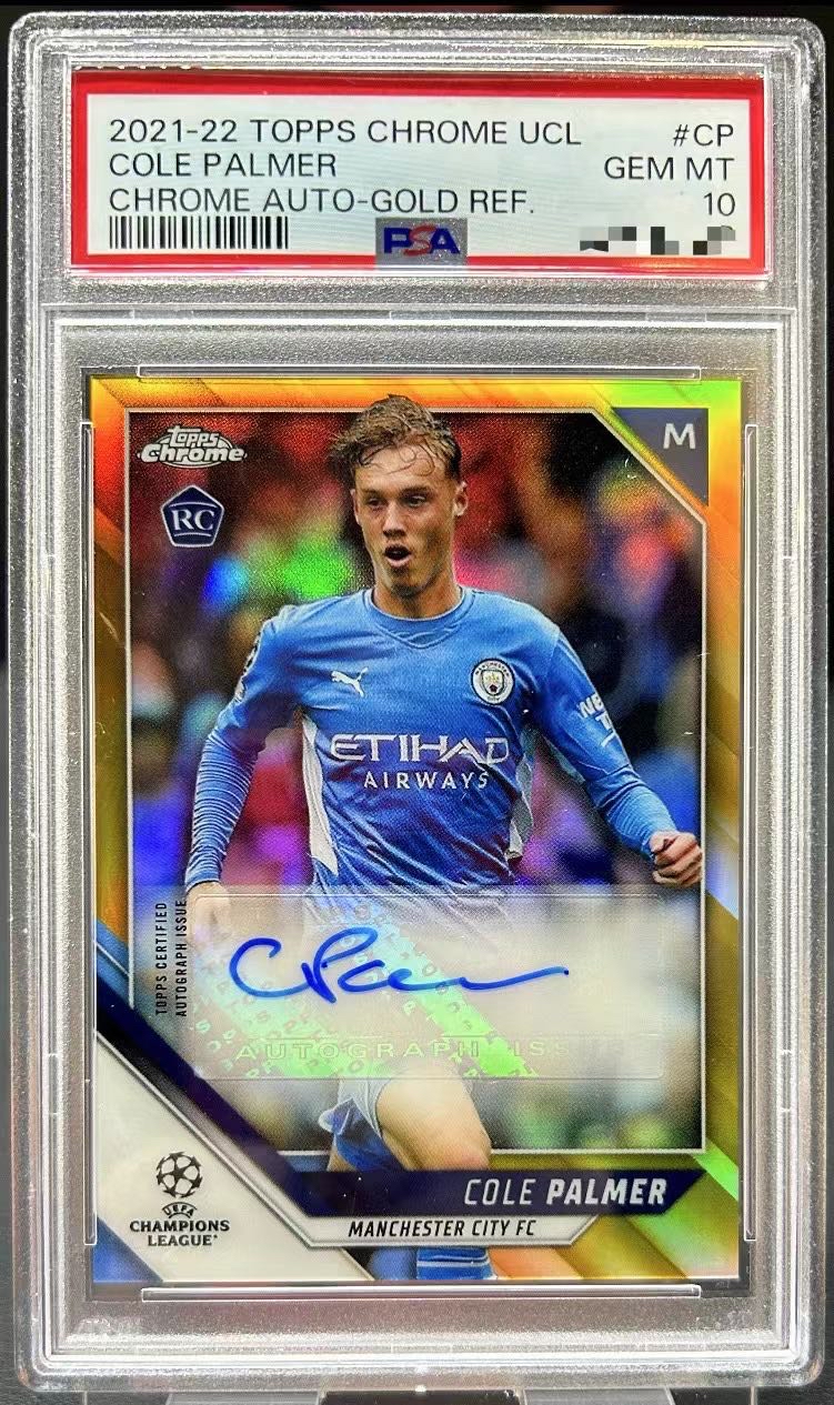2021-22 Topps Chrome Cole Palmer RC 帕尔默 切尔西核心 超越贝林厄姆数据 欧冠 曼城 新秀 正金折新秀签字 ...