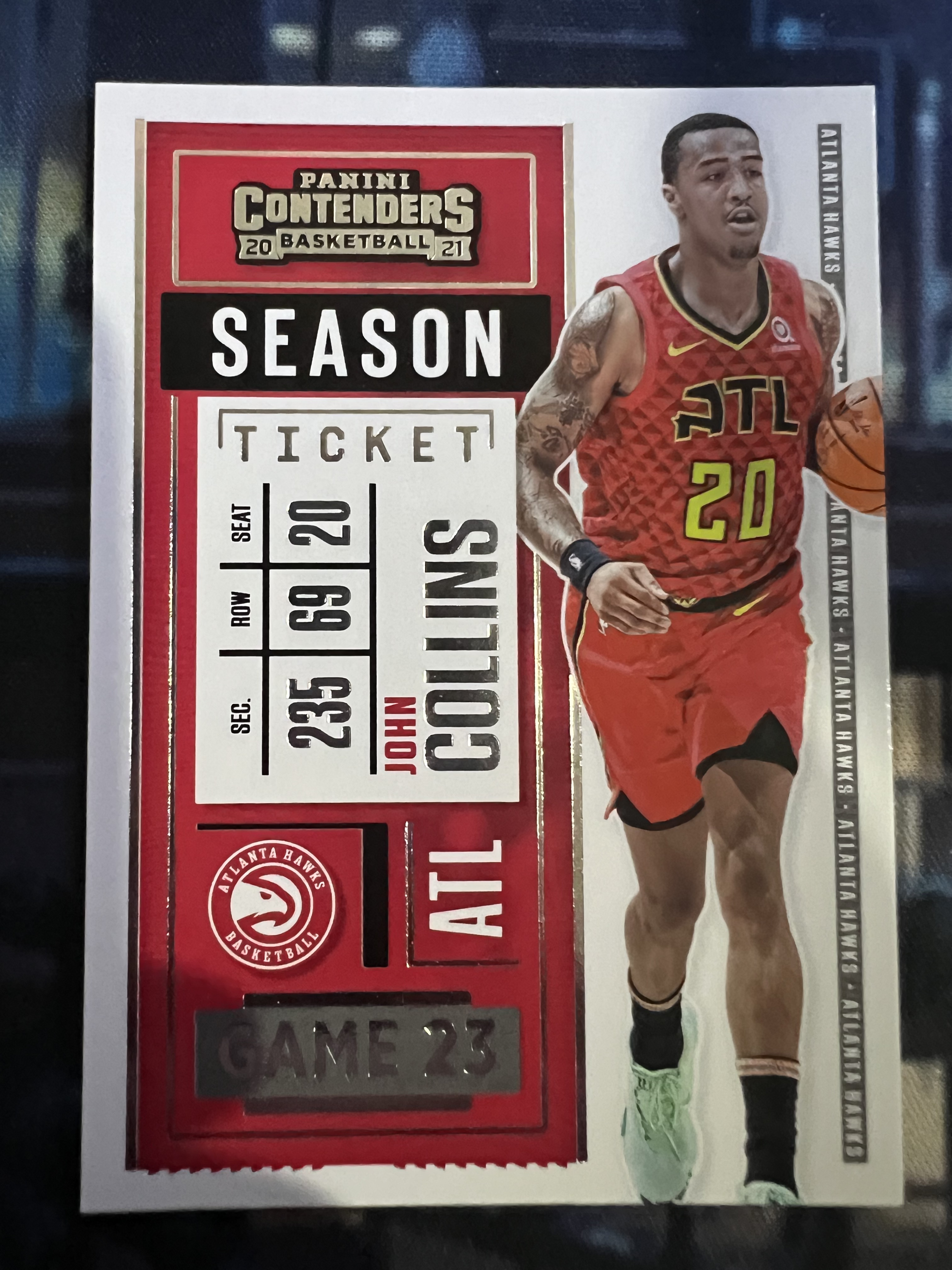 2020-21 Panini Contenders John Collins 约翰 科林斯 老鹰队 未来可期 值得收藏 投资佳品 凑套必备 实 ...