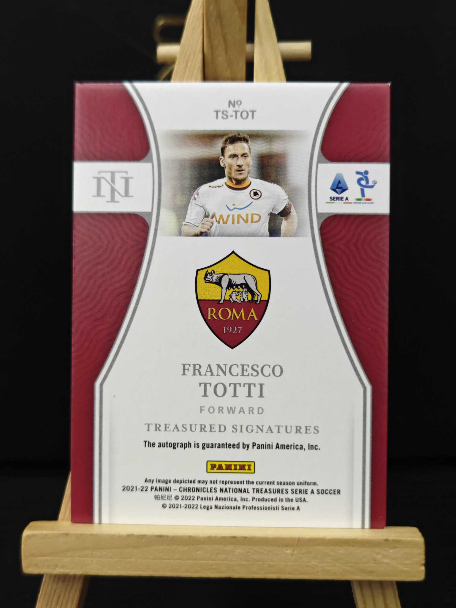 2021-22 Panini Chronicles Francesco Totti 编年史 国宝 托蒂 狼王 罗马 99编 签字 意大利 一人 ...
