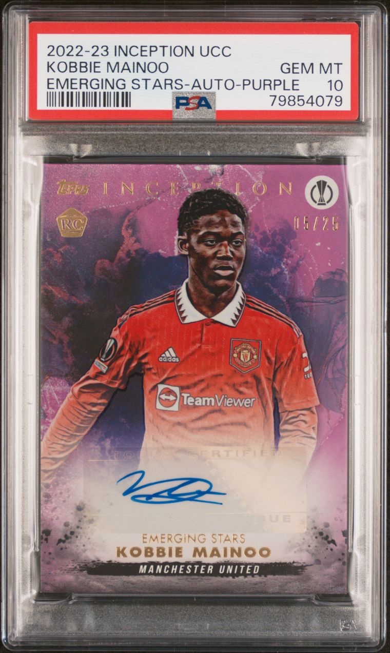 2023 Topps inception kobbie mainoo RC 科比 梅努 新秀 盗梦空间 5/25编签字 PSA10 POP2 ...