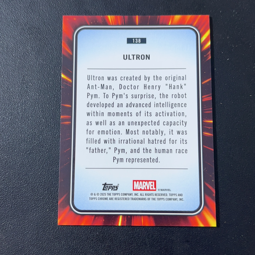 2025 Topps Marvel (MCU) Chrome 【小二哥拆卡】TC 漫威 base 金波纹 金折 /50编 奥创 Ultron ...