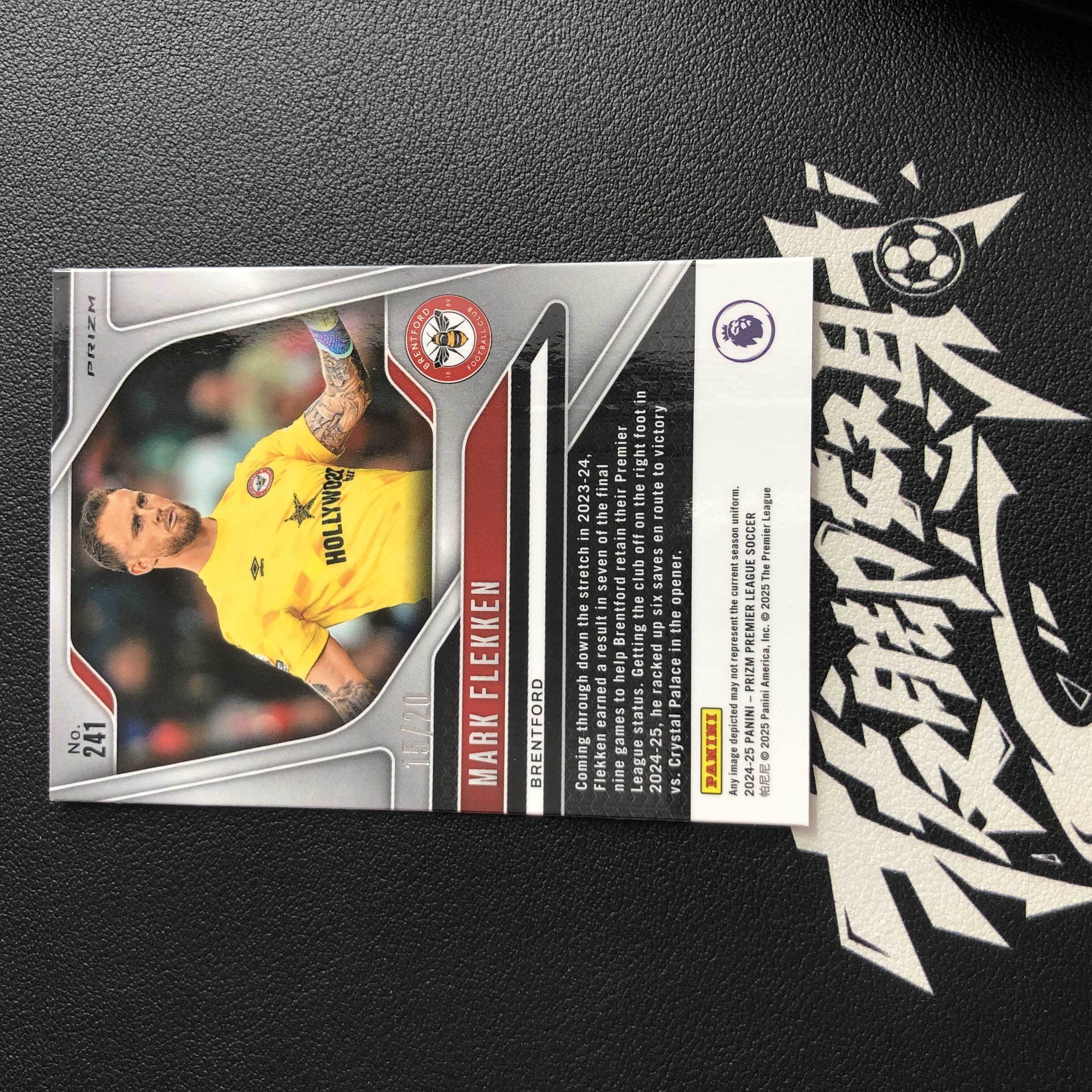 【怒射拍卖 接代卖】拔脚肥猫AA28 2024-25 Panini Prizm末代英超flekken 布伦特福德 马克 弗莱肯 樱花折 大比例 ...