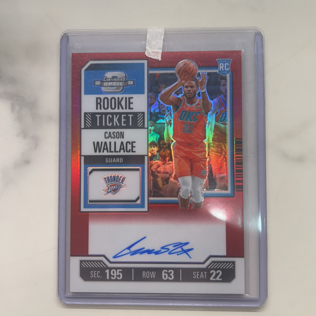 2023-24 Panini Contenders Optic Cason Wallace RC 雷霆 卡森华莱士 签字 卡签 op球票 99 ...