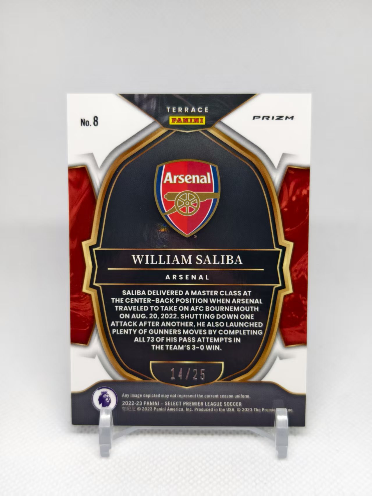 【PACK拍卖】2022-23 Panini Select 英超 William Saliba RC 威廉 萨利巴 新秀 阿森纳 法国 ...
