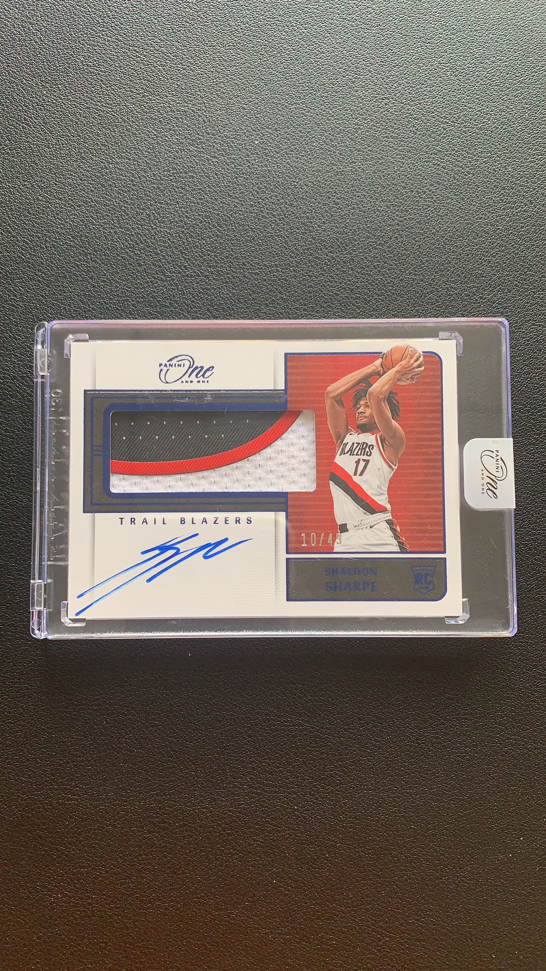 2022-23 Panini One and One Shaedon Sharpe RC 「交换大叔 曾总7」谢登 夏普 开拓者新秀 RPA ...