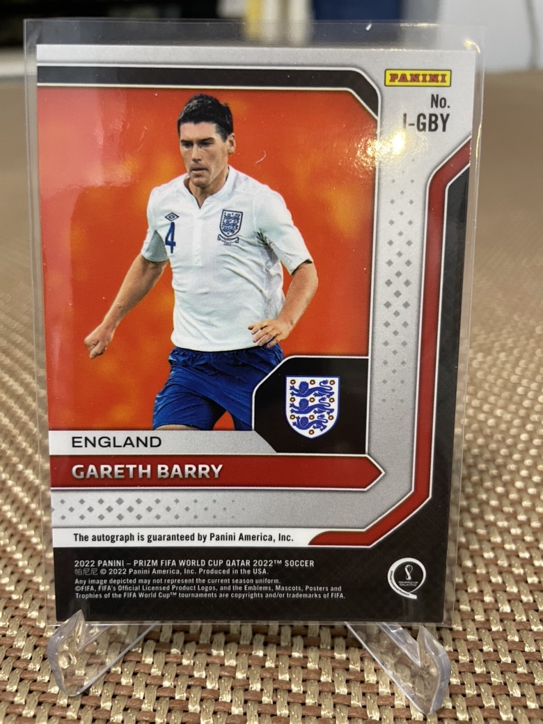 2022 Panini Prizm Gareth Barry 世界杯 pz 英格兰 曼城 加雷斯 巴里 签字 收藏必备！ 卡淘