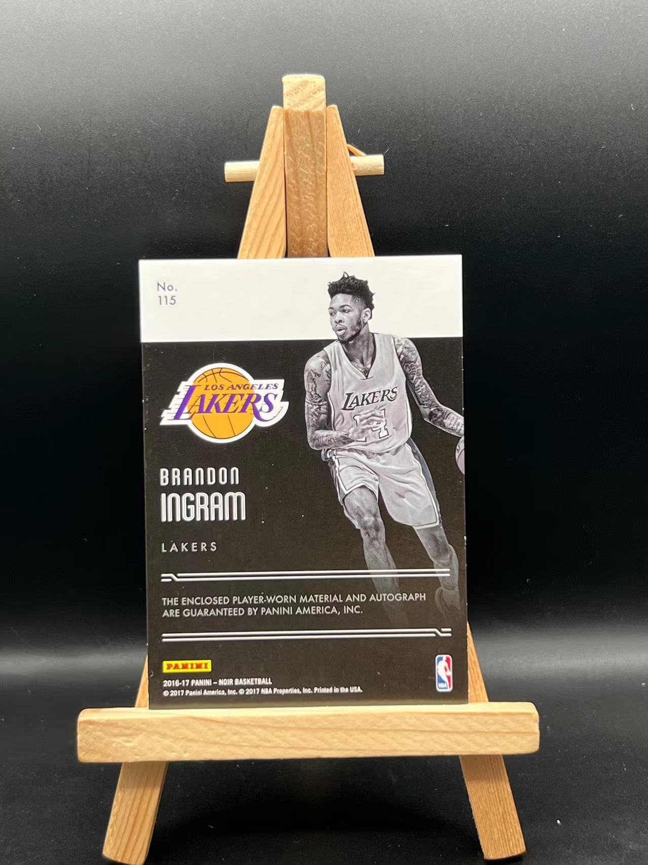 2016 17 Panini Noir Brandon Ingram Rc 布兰登 英格拉姆 莺歌 湖人 Noir诺尔 Rpa 75编 新秀