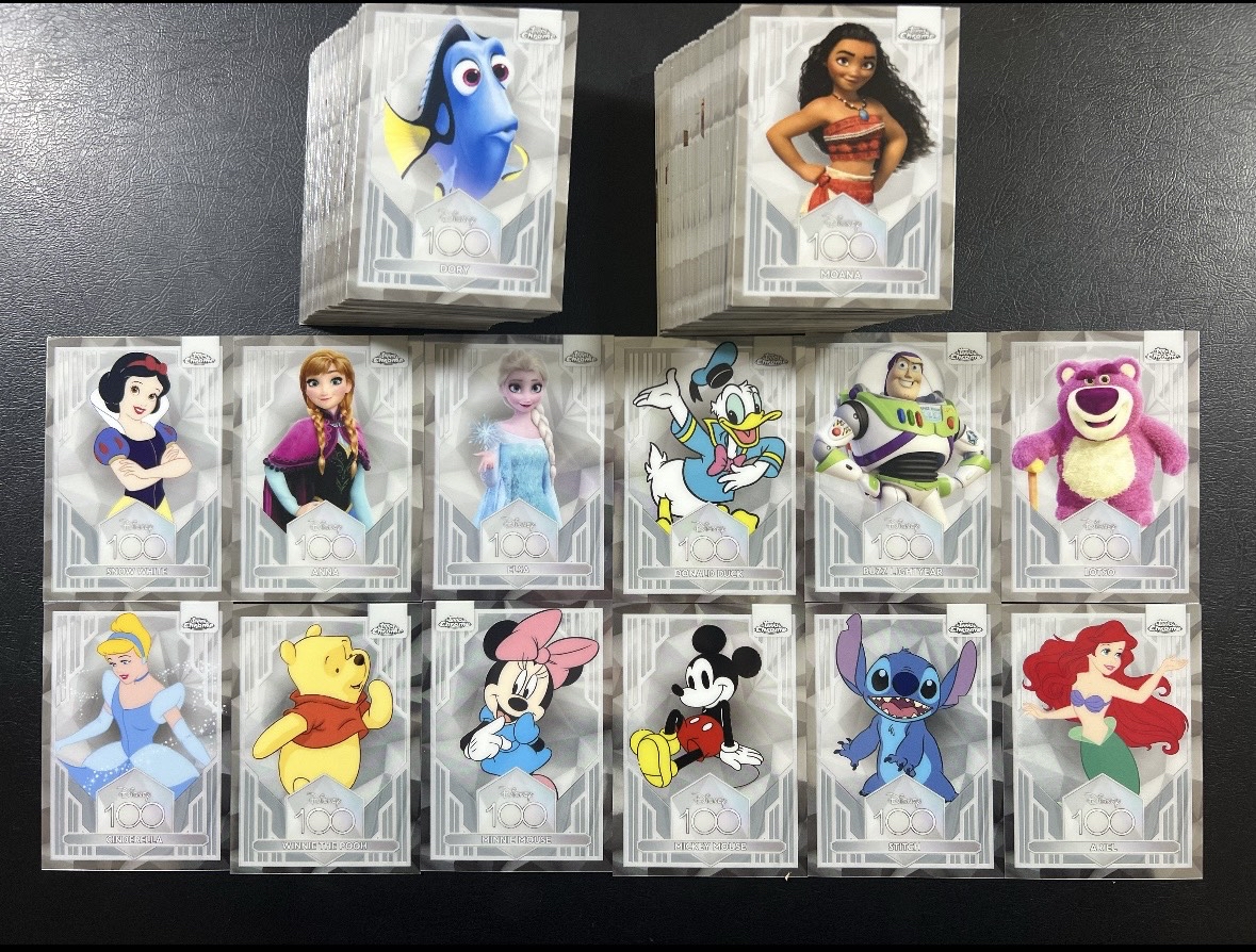 2023 Topps Chrome Disney 迪士尼100周年携手Topps chrome 元年 米老鼠 唐老鸭 高飞 草莓熊 米妮 辛巴 ...
