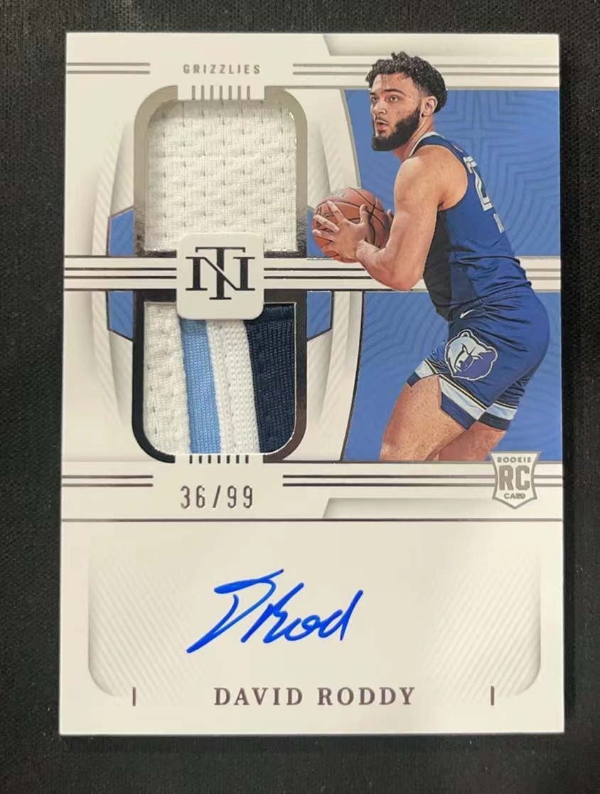 2022-23 National Treasures David Roddy【长安代卖】国宝 灰熊 新秀RC 大卫鲁迪 罗迪 新秀双窗 ...