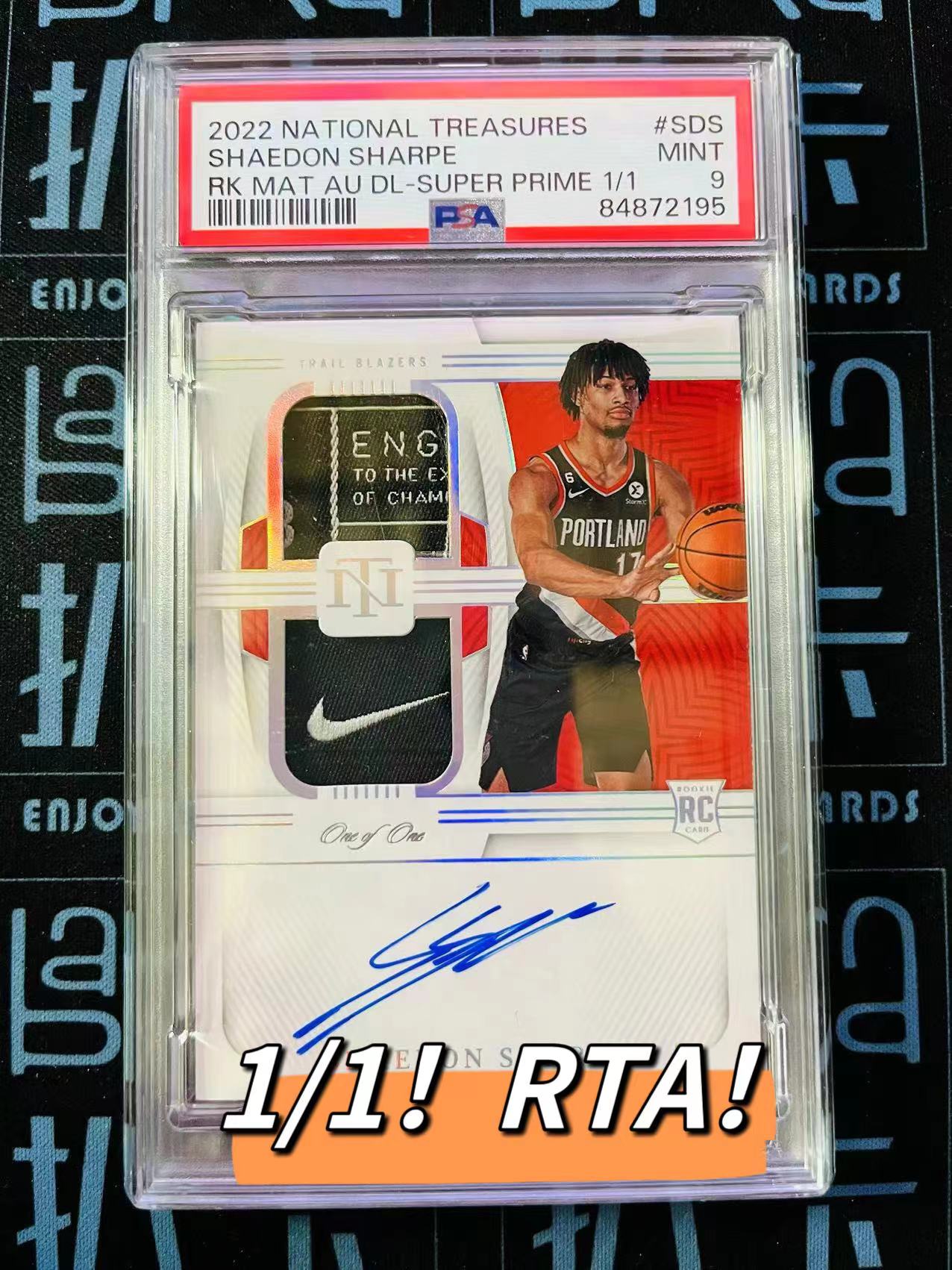 【扒卡拍卖】22-23 national sharpe 国宝 开拓者 夏普 新秀RC 1/1编！one of one！暴力双窗耐克tag切割正 ...