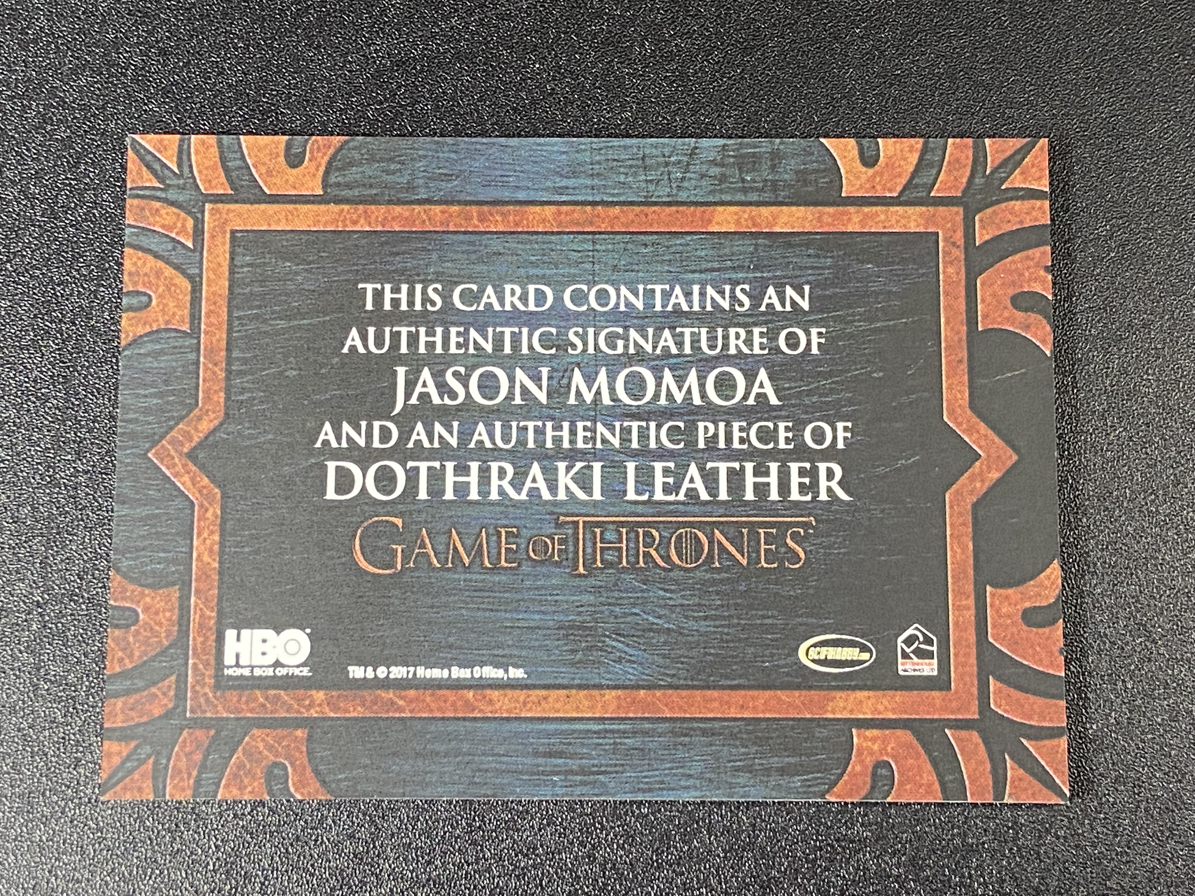 【喷子拍卖】2017 HBO Game of Thrones Khal Drogo 权利的游戏 杰森 莫玛 饰 马王 卓戈 卡奥 多斯拉克皮革 ...