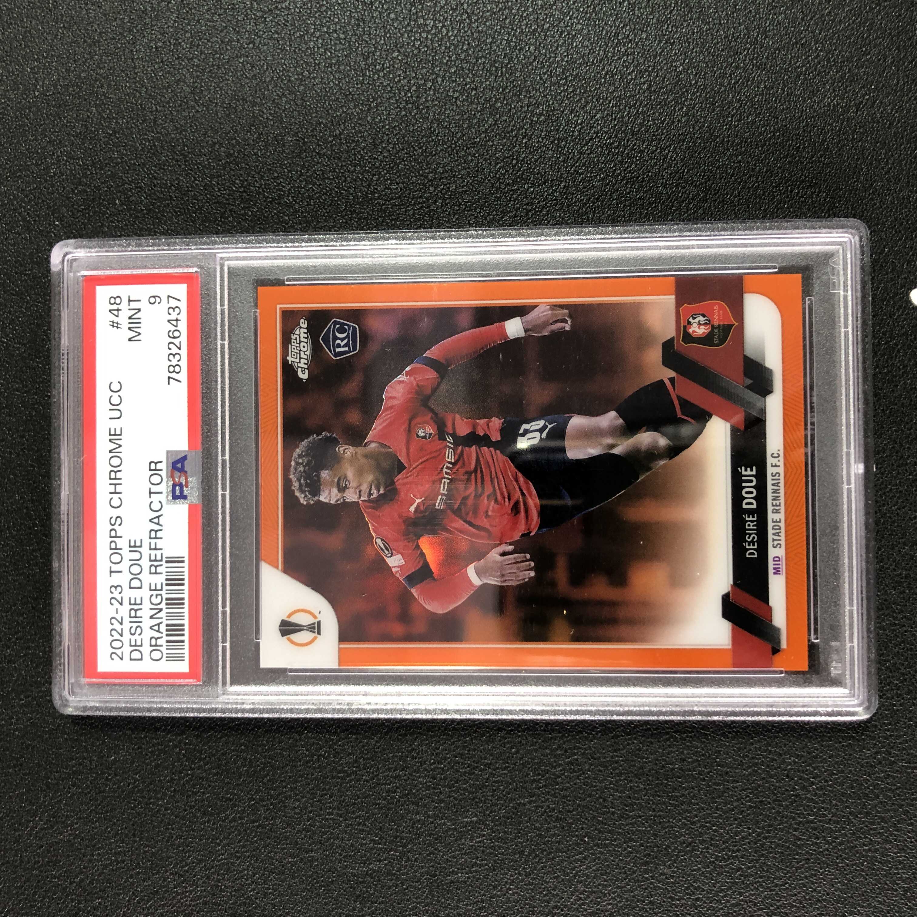 【怒射拍卖 接代卖】拔脚目行A2 2023 topps chrome 欧战Désiré Doué 欧冠 新秀RC 德西雷 杜埃 法国 大巴黎 ...