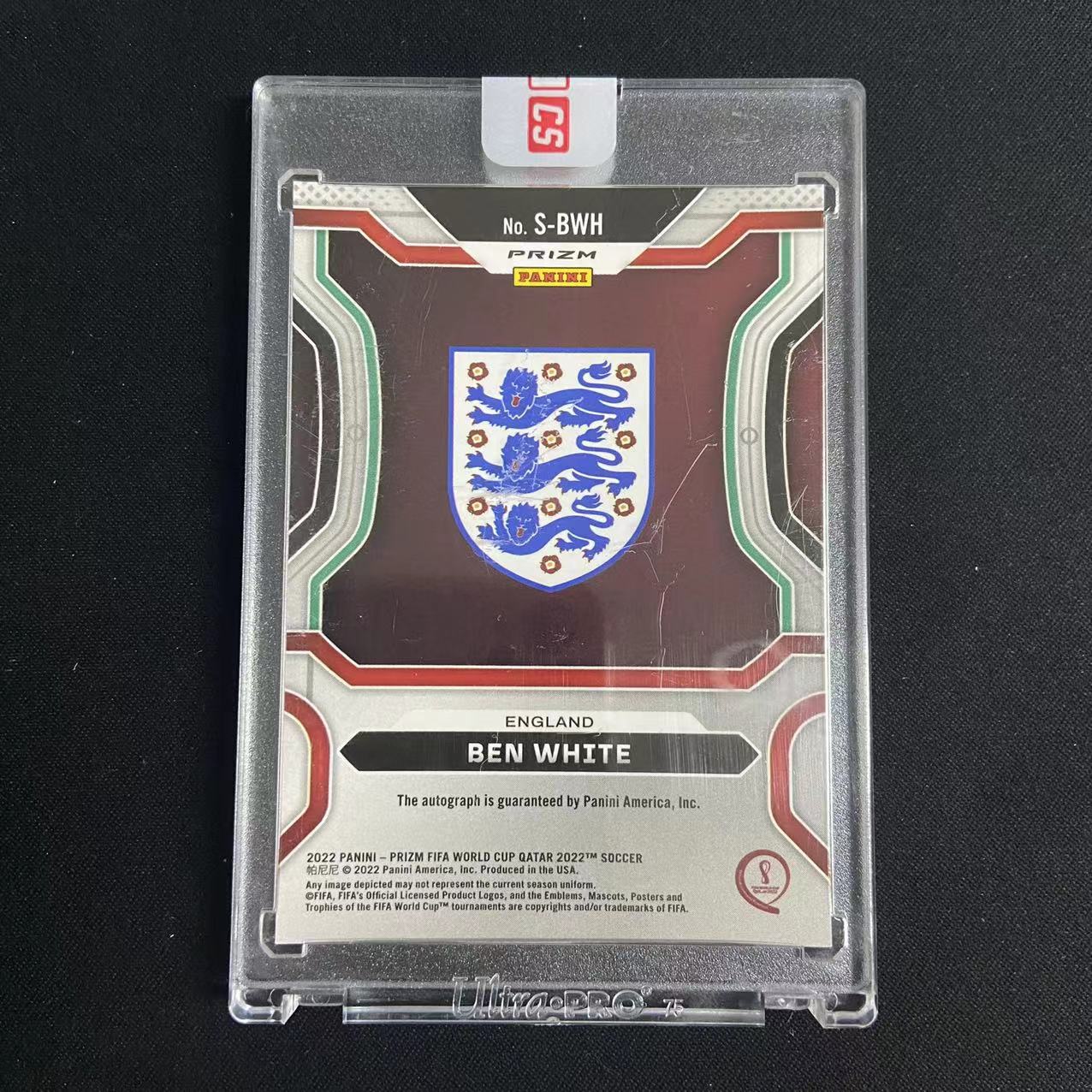 【US10-X792】2022 本怀特 Ben White Prizm 世界杯 折射签字 绿波纹折 英格兰 阿森纳 #sbwh 交换原封砖 卡淘