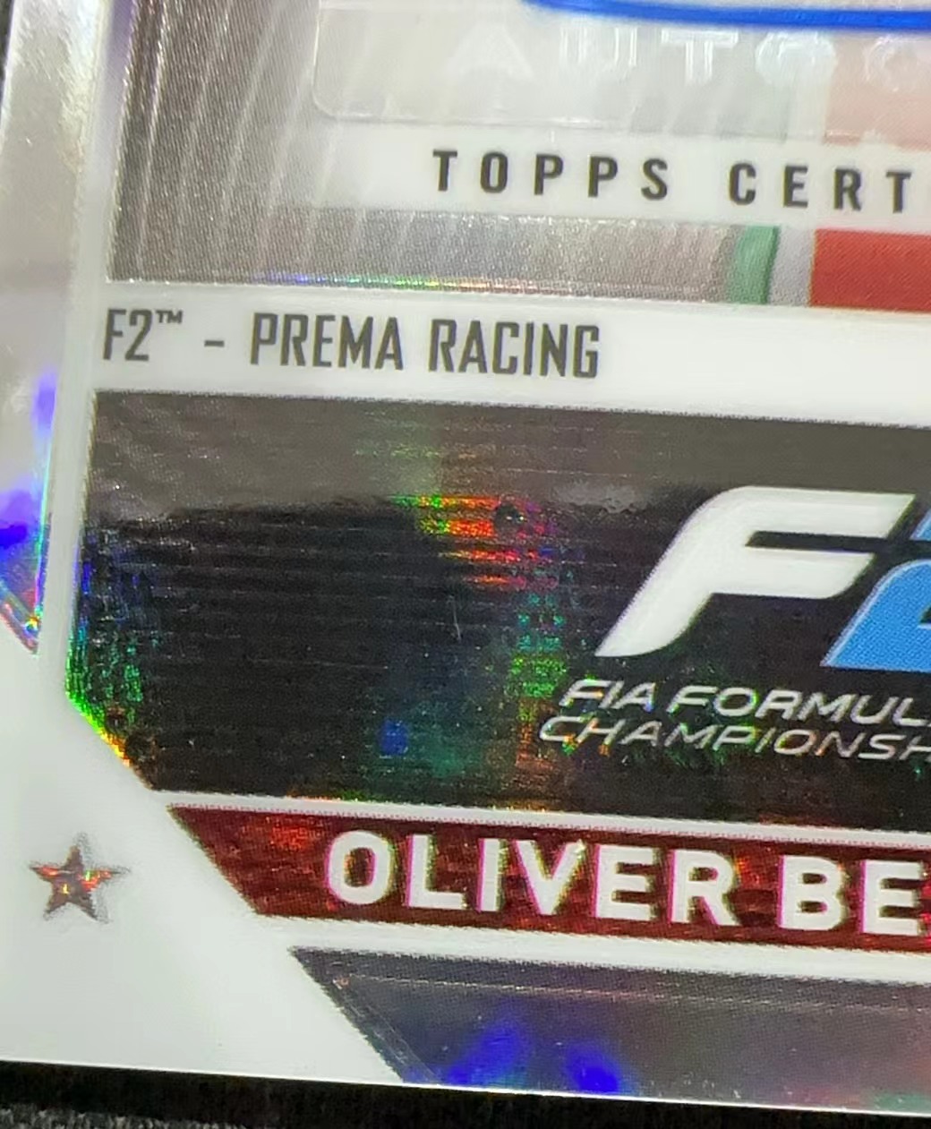 2023 Topps Chrome Oliver bearman 【长安代卖】F1 F2 普瑞马车队 prema 奥利弗比尔曼 银折签字 实卡 ...