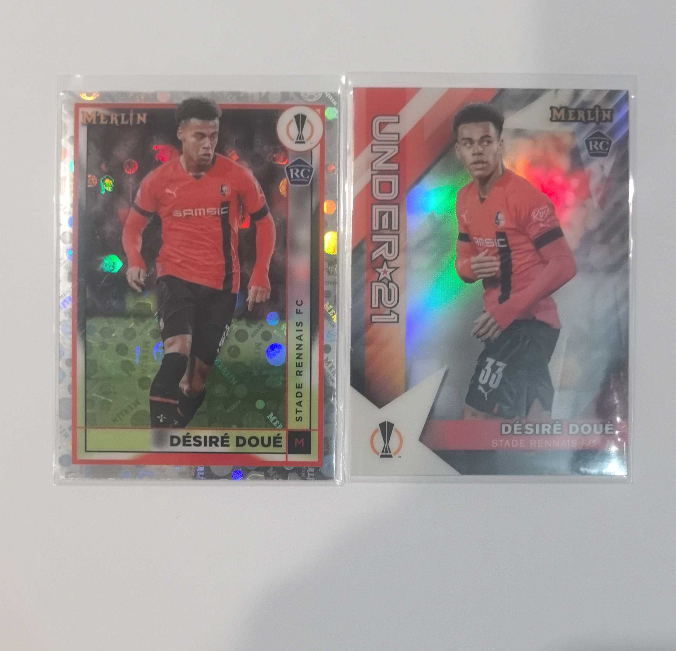 2022-23 Topps Merlin chrome Désiré Doué RC 杜埃 欧冠梅林 雷恩 巴黎圣日耳曼 新秀 金童奖热门 登贝莱 k77队友 U21特卡 原子折 梅林折射 两 ...