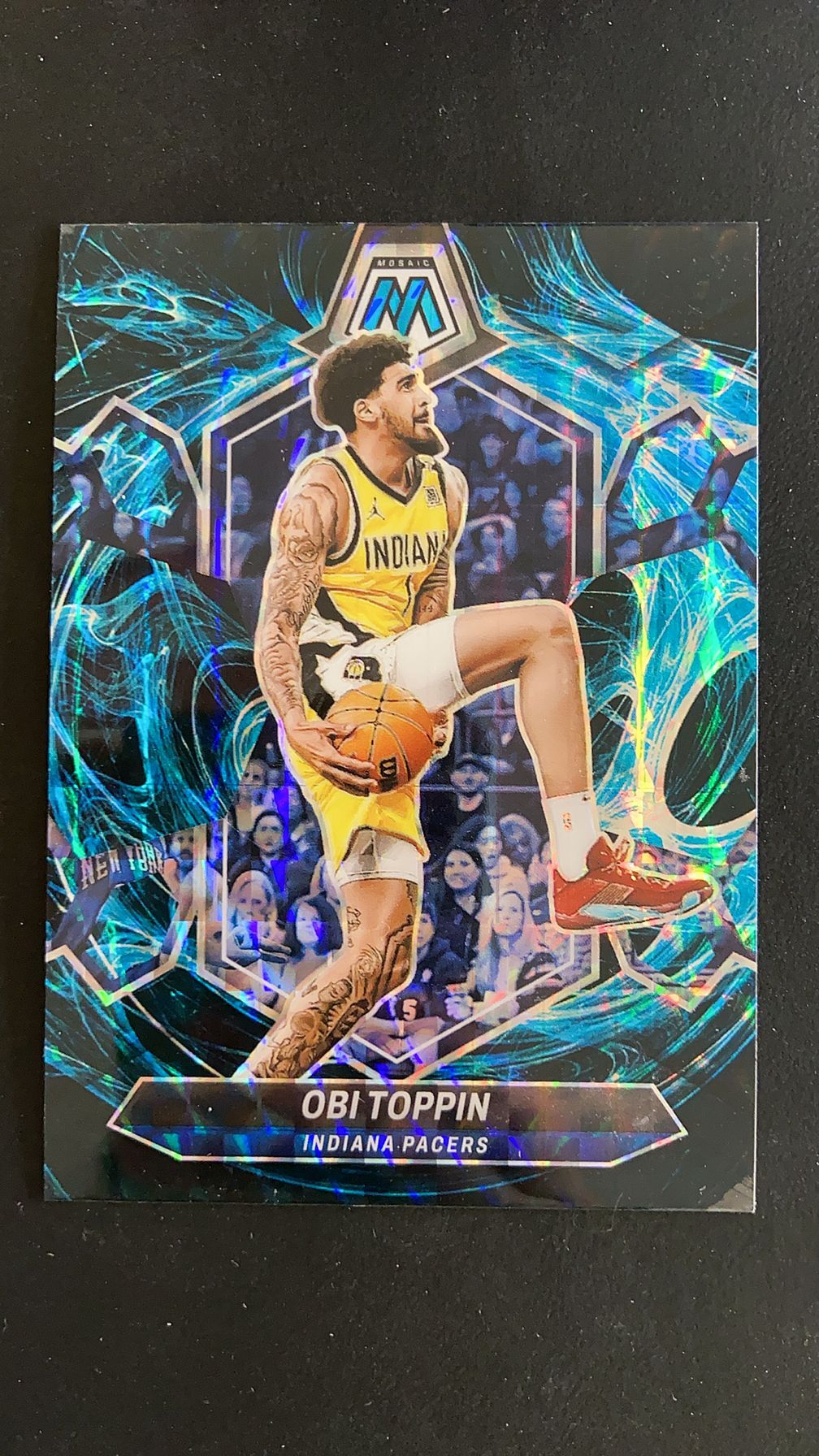2023-24 Panini Mosaic Obi Toppin 【肥猫代卖】L25C 马赛克 步行者 奥比托平 大比例 起源折 收藏必备 卡淘