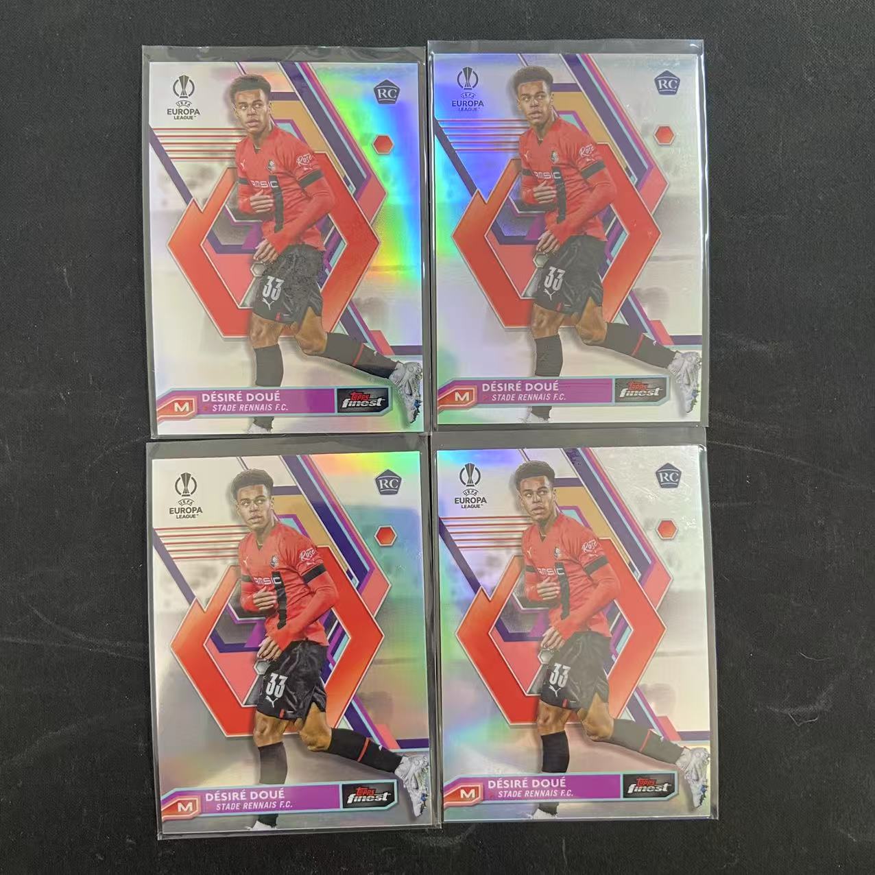 2023 Topps Finest 欧战 Doue 杜埃 RC 新秀折射打包 银折 雷恩 巴黎圣日耳曼 超火新星妖人【US10-XX7718 ...