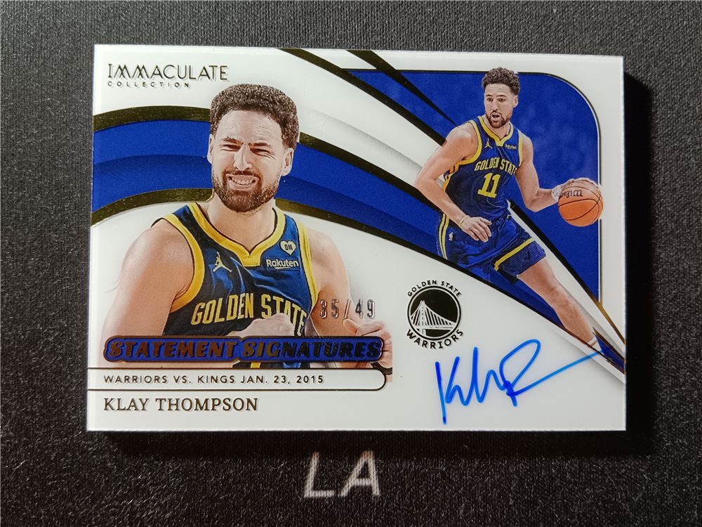 【LA拍卖精品】2023-24 Panini Immaculate Klay Thompson 克莱 汤普森 勇士 独行侠 Statement ...