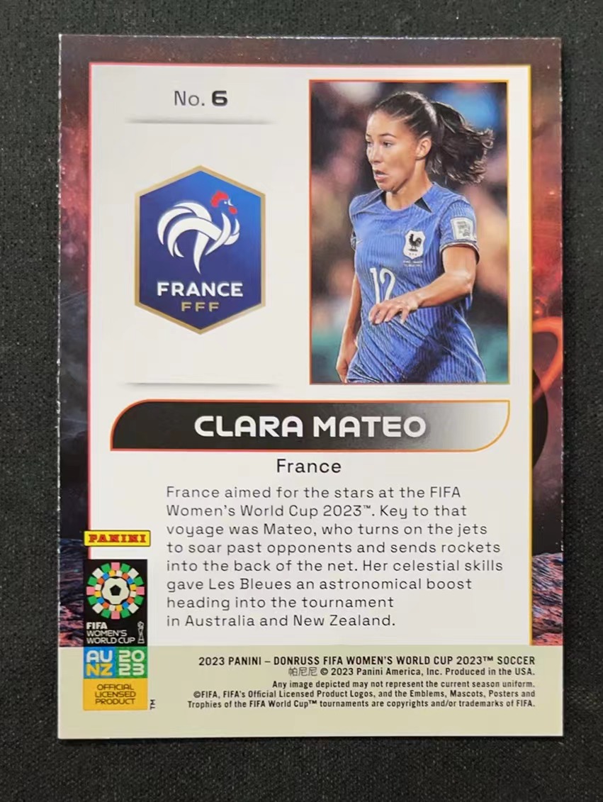 【长安代卖】2023 Panini Donruss FIFA Clara Mateo 女足世界杯 法国 新秀RC 马蒂奥 ...
