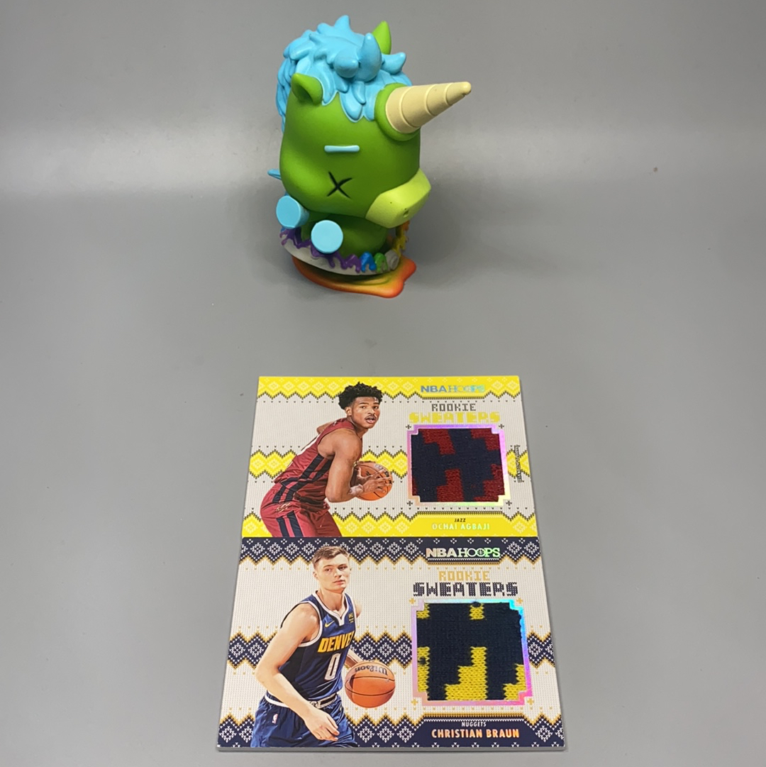 2022-23 Panini NBA Hoops Ochai Agbaji 【五月拍卖 顺丰空运】新秀 阿巴基 布劳恩 球衣 物料 毛衣切割 ...