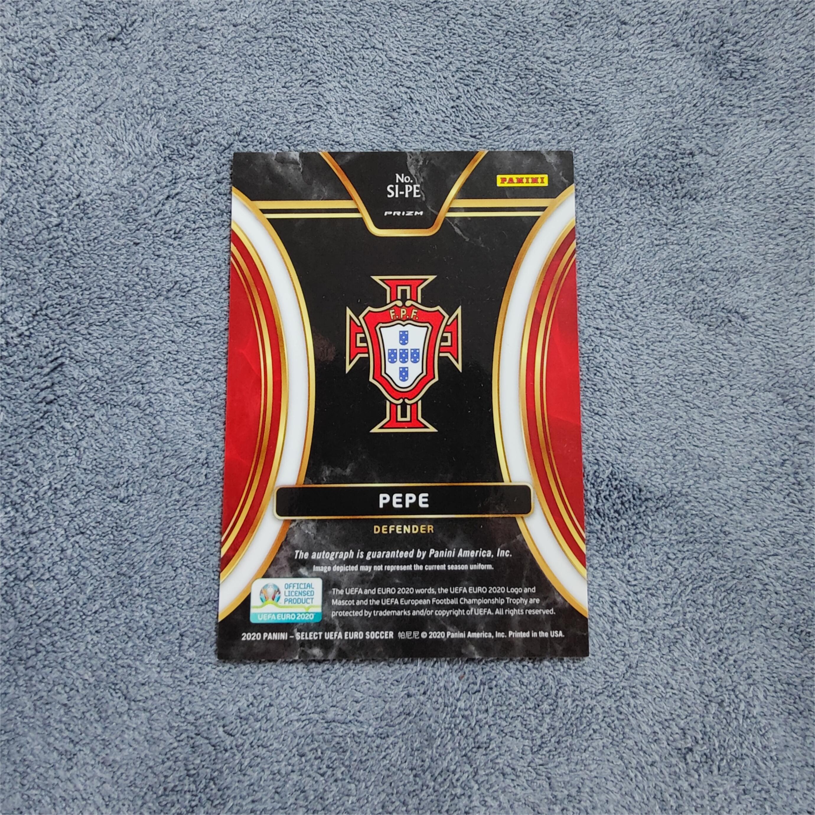 2020 Panini Select UEFA Euro Preview Pepe 欧洲杯 佩佩 银折 签字 葡萄牙、皇马大腿 卡淘