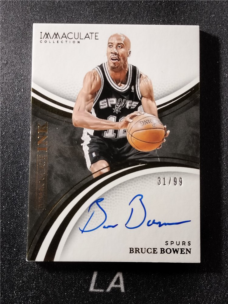 【LA拍卖】2024-25 Panini Immaculate Bruce Bowen 布鲁斯 鲍文 马刺 Ink 卡签 签字 /99编 瑕疵 ...