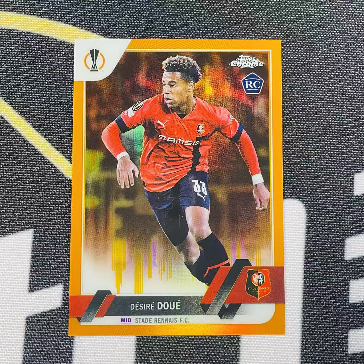 2022-23 Topps Chrome 欧战 Désiré Doué RC新秀 杜埃 橙金地震折 大比例 欧冠冠军 金童大热 法国 巴黎圣 ...