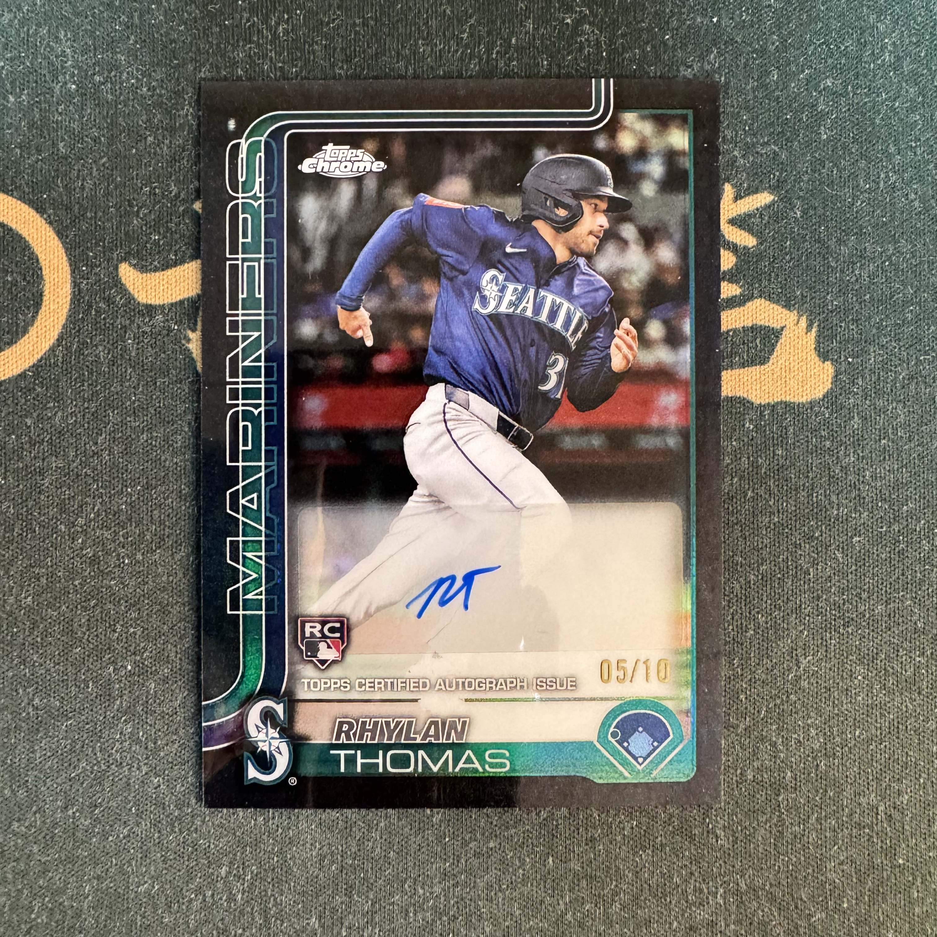 2025 Topps Chrome Rhylan thomas RC 【十三笔】棒球 RC 新秀 莱兰·托马斯 西雅图水手队 签字 签名 05 ...