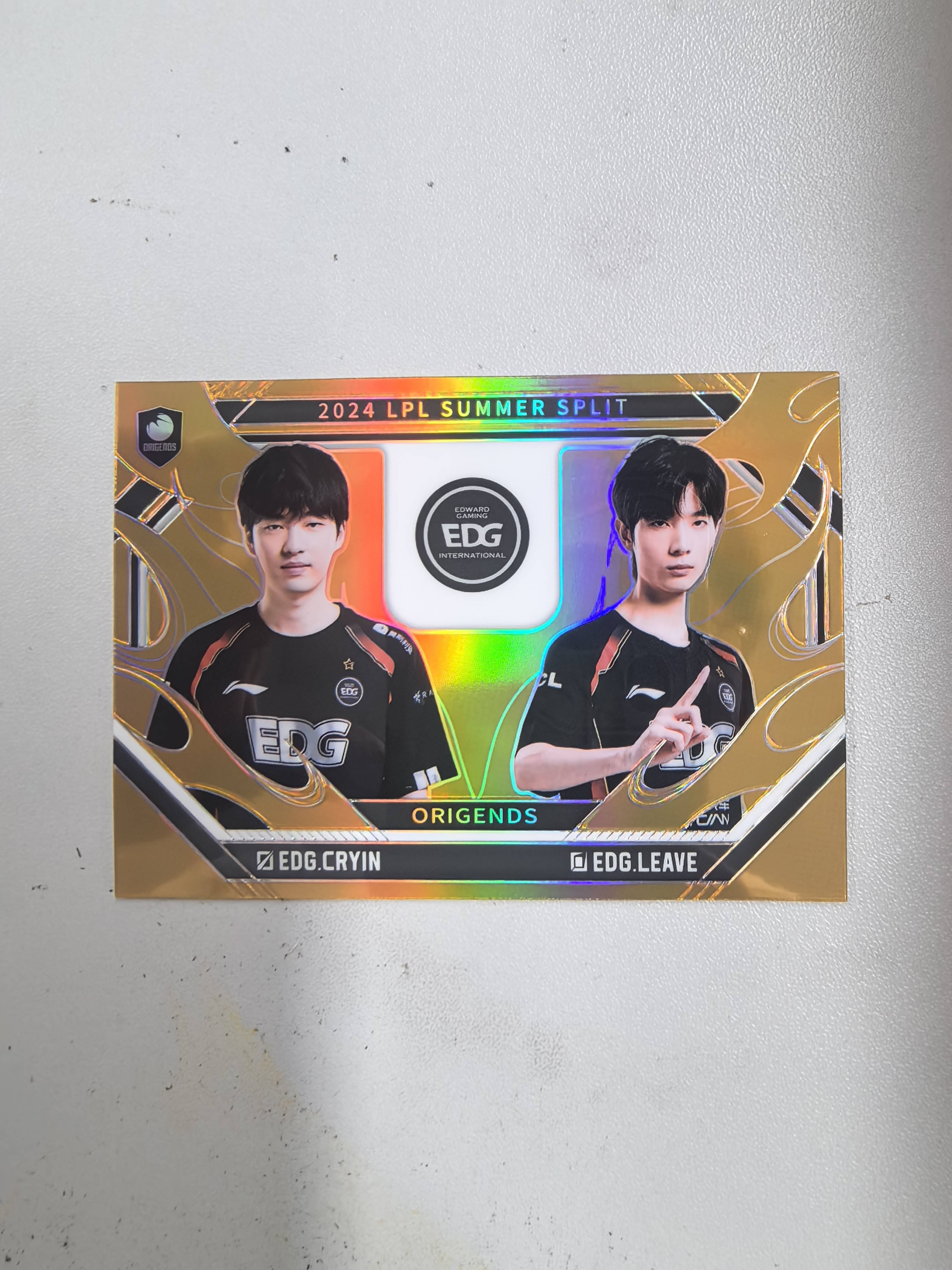 2024 BUFFUN LPL 不凡玩品 英雄联盟 光启系列 EDG双C CRYIN-LEAVE 10/10编 尾编 金折 折射 实卡精美 卡品如图 收藏必入 少爷 卡淘