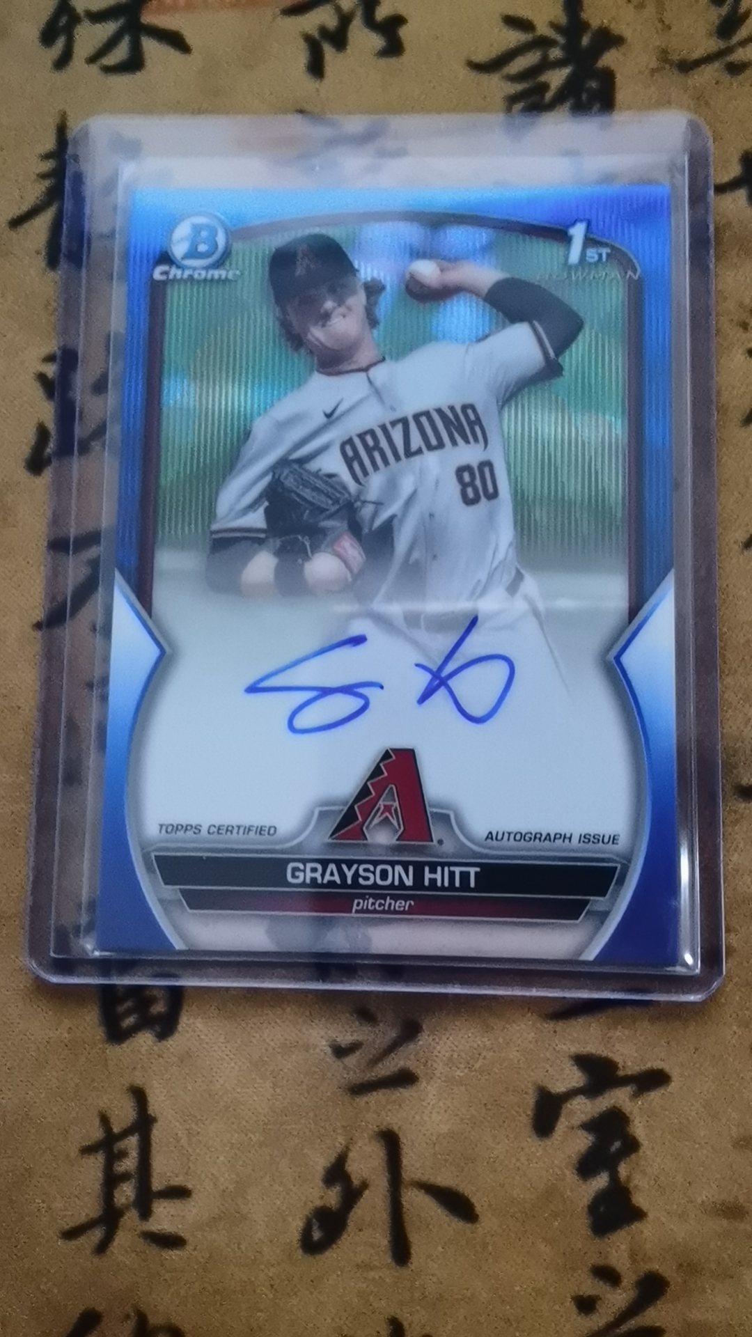 2023 Panini bowman grayson hitt RC 棒球MLB topps bowman 1st 新秀卡签签字 150编正蓝 ...