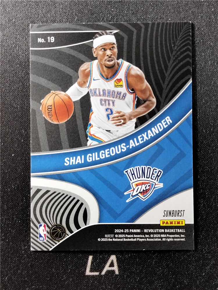 【LA拍卖】2024-25 Revolution Shai Gilgeous-Alexander 革命 谢伊 吉尔杰斯 亚历山大 SGA 雷霆核心 总冠军 FMVP 射线折 ...
