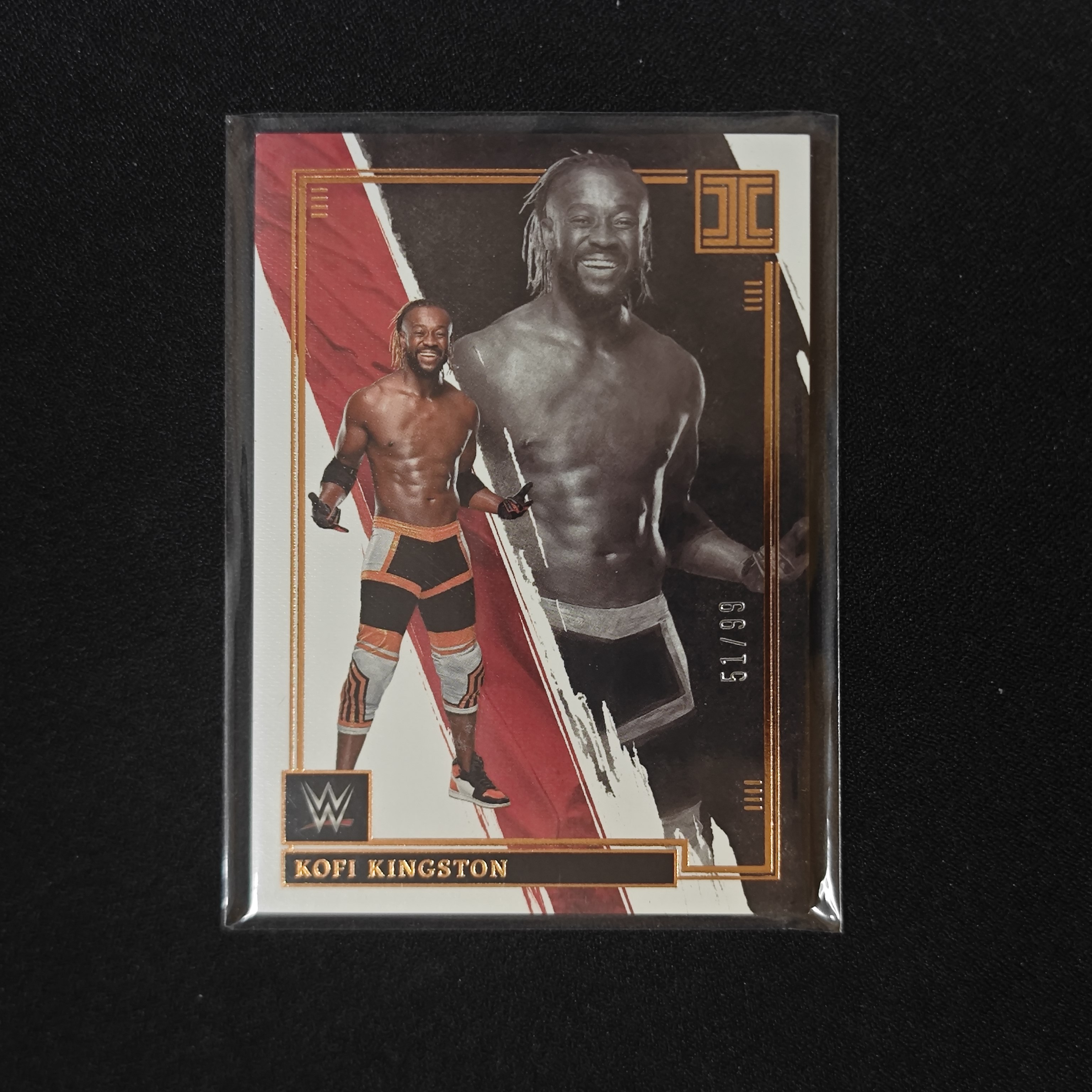 2022 Panini Impeccable Kofi Kingston 华莱士拍卖 W 科菲 金士顿 牙买加飞人 铜平行 折射 51/99编 ...