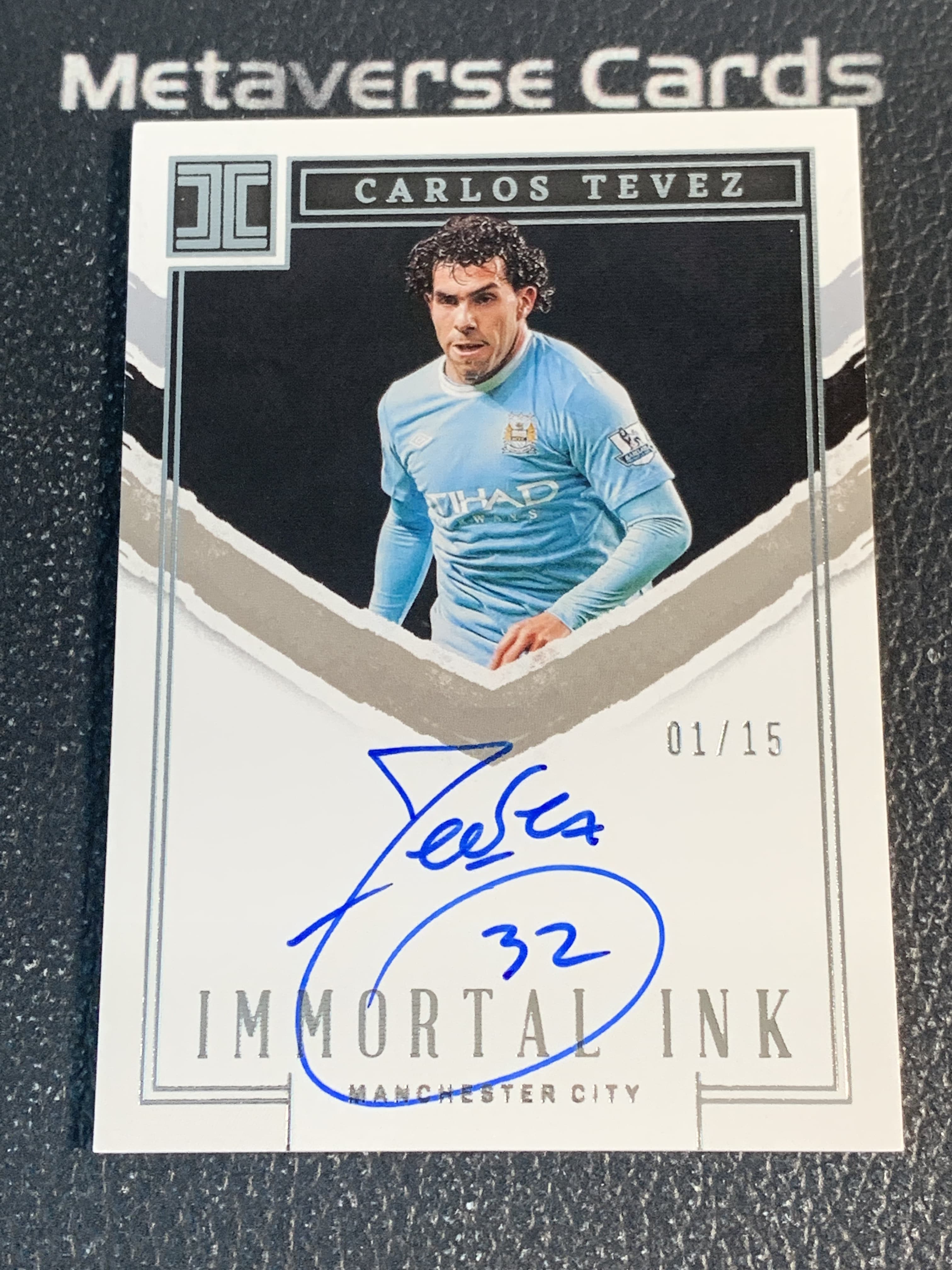 【元宇宙拍卖】K45-026：2022-23 Panini Impeccable Carlos Tevez 小真金 英超 曼城 卡洛斯 特维斯 ...