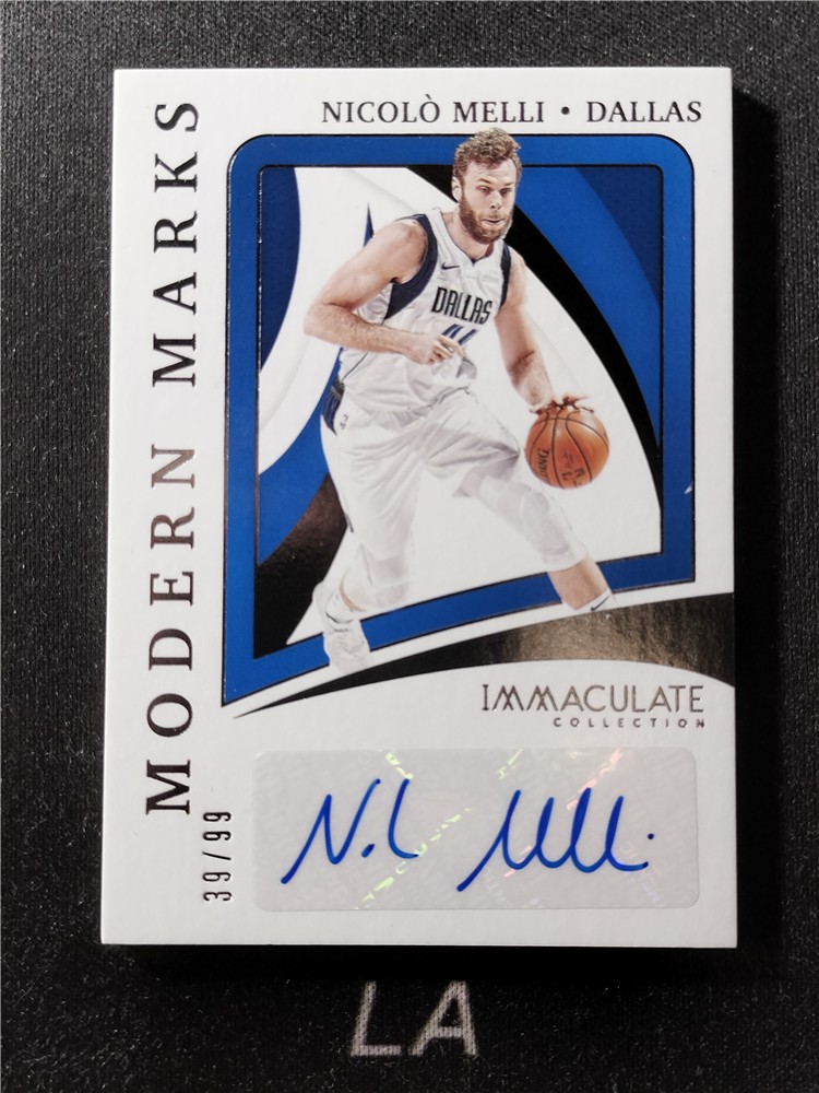 【LA拍卖】2020-21 Panini Immaculate Nicolo Melli 尼科洛 梅利 独行侠队 Modern Marks ...