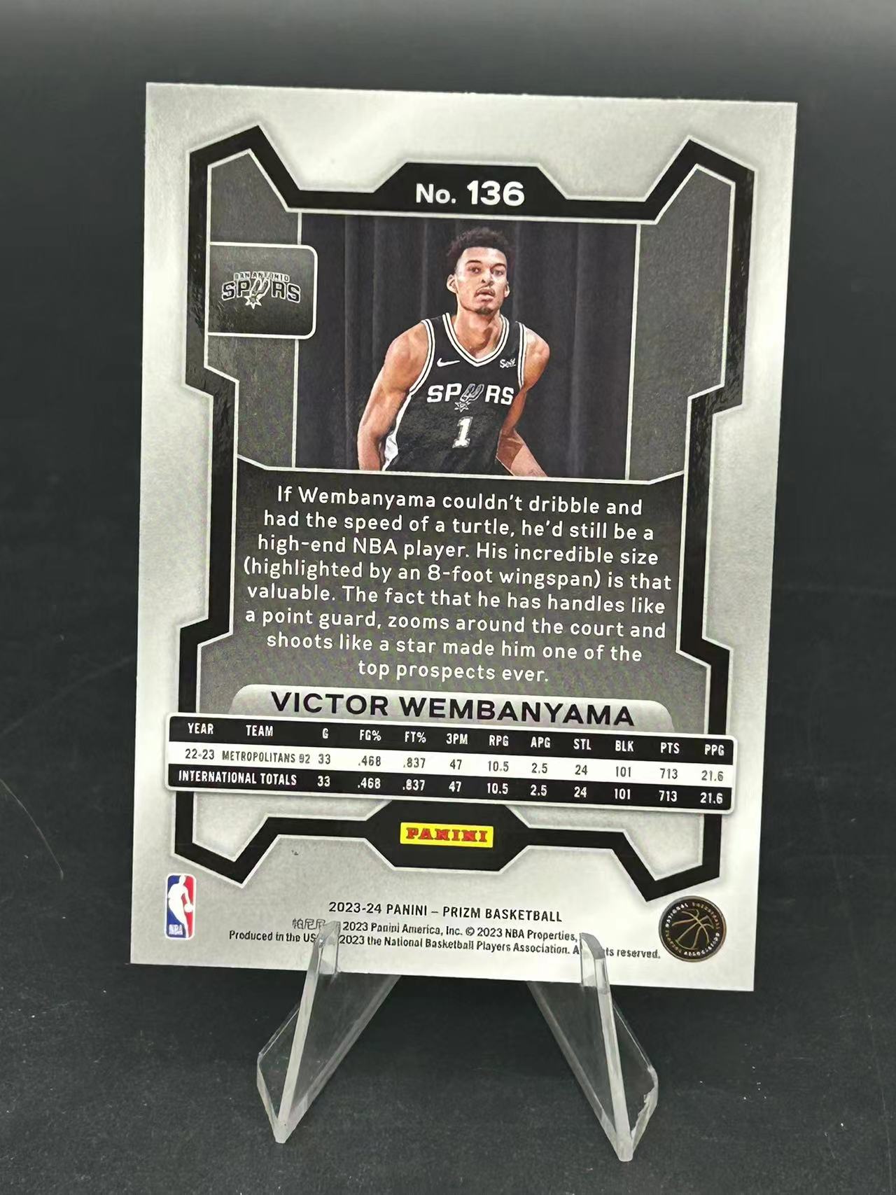 2023 24 Panini Prizm Victor Wembanyama Rc 【肥猫代卖】孙sen Prizm 马刺 文班亚马 斑马