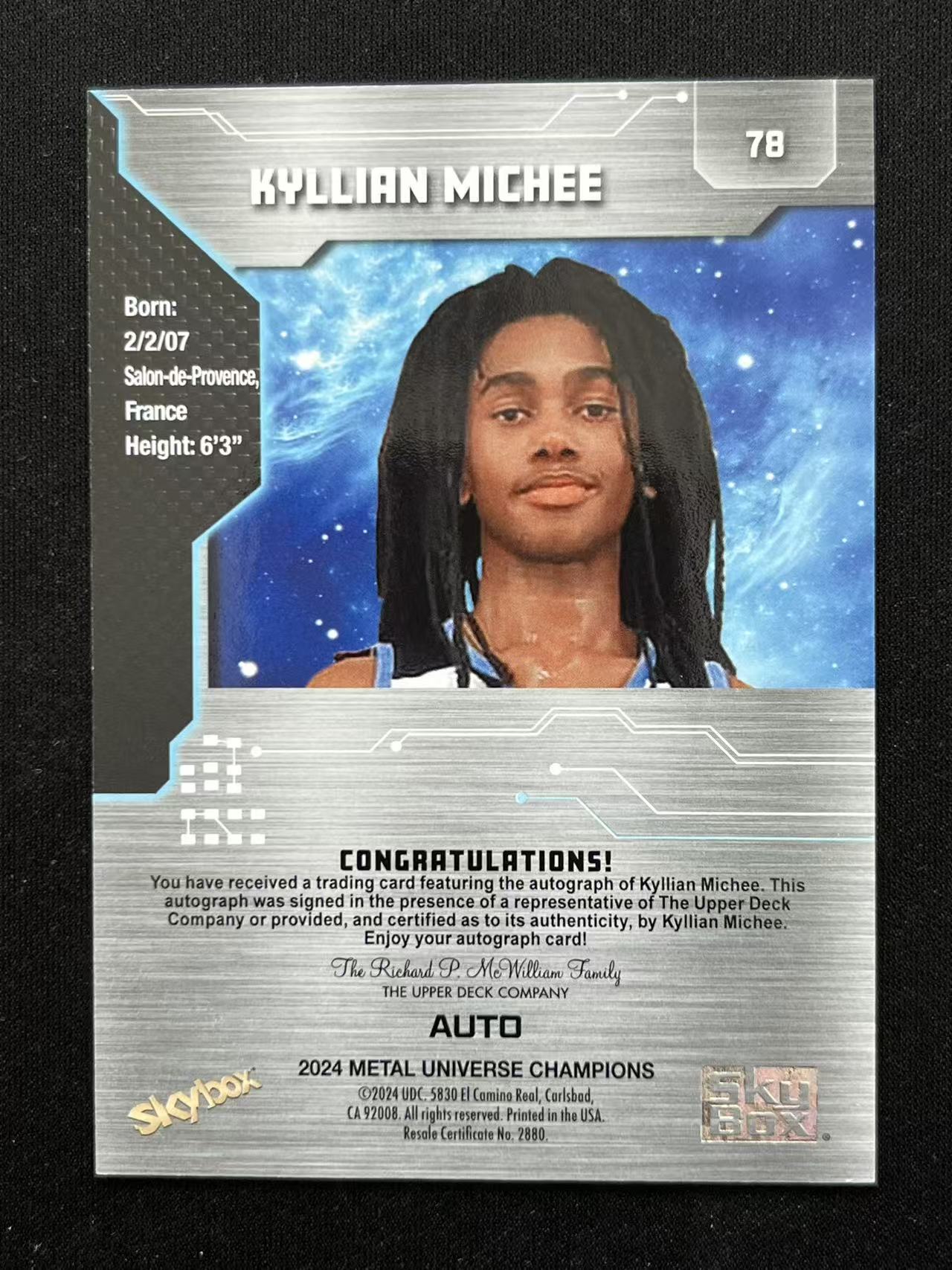 【长安代卖 截标预付80%】2024 Metal Universe Champions Kyllian Michee 新秀RC 基利安米谢 ...