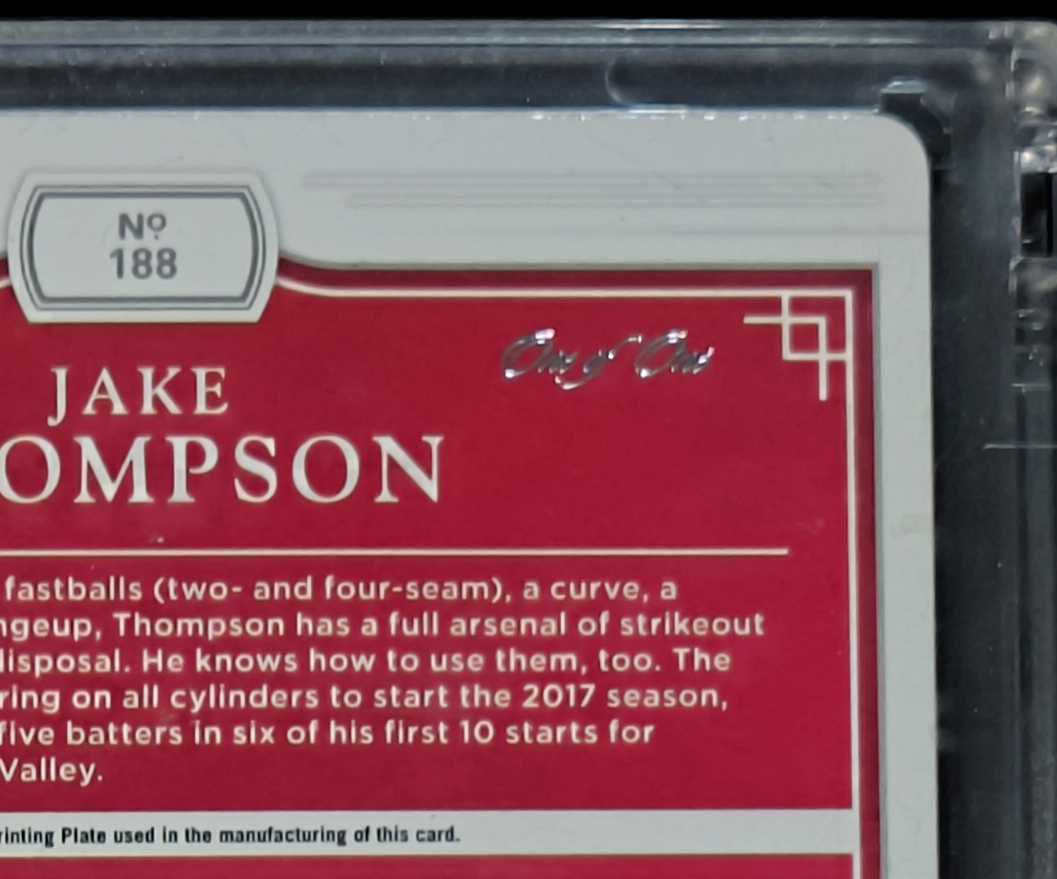 2017 Panini National Treasures Jake Thompson 国宝 MLB 费城费城人 新秀RC 杰克-汤普森 ...